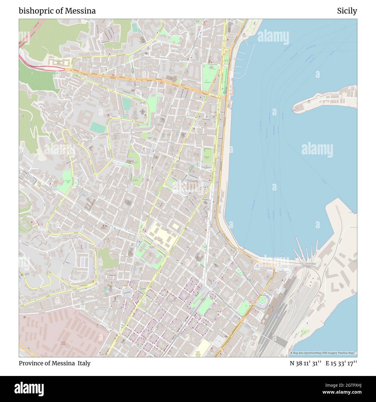 bishopric of Messina, Province of Messina, Italy, Sicily, N 38 11' 31 ...