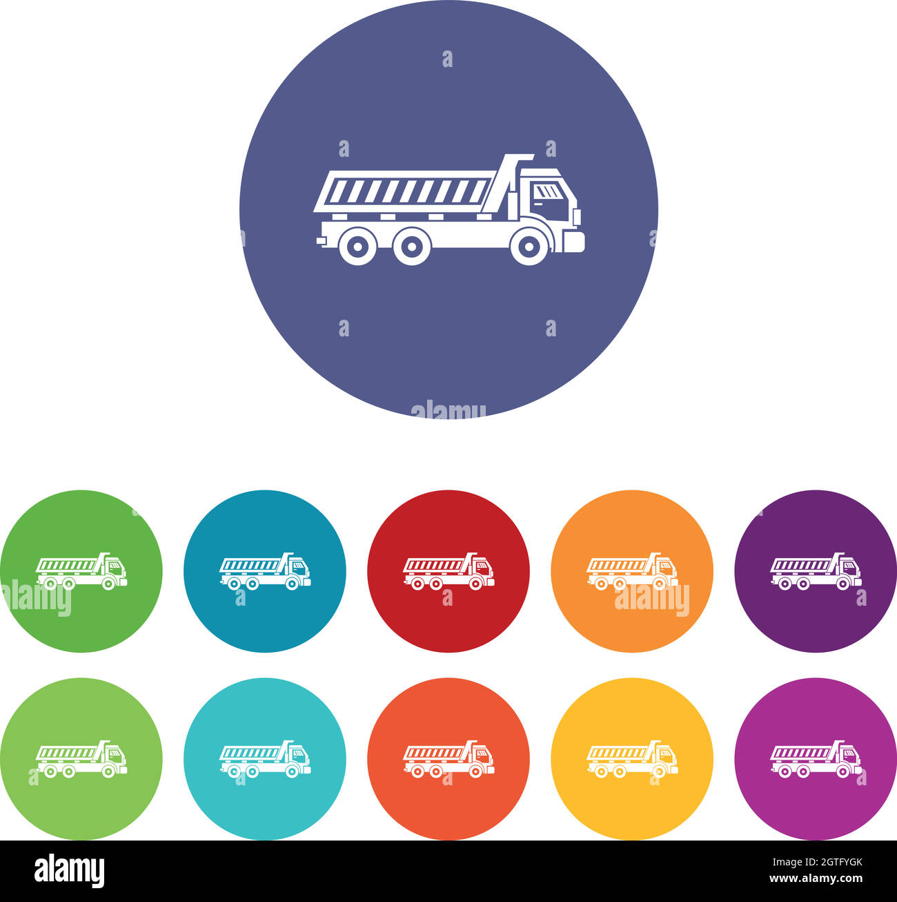 Truck set icons Stock Vector Image & Art - Alamy