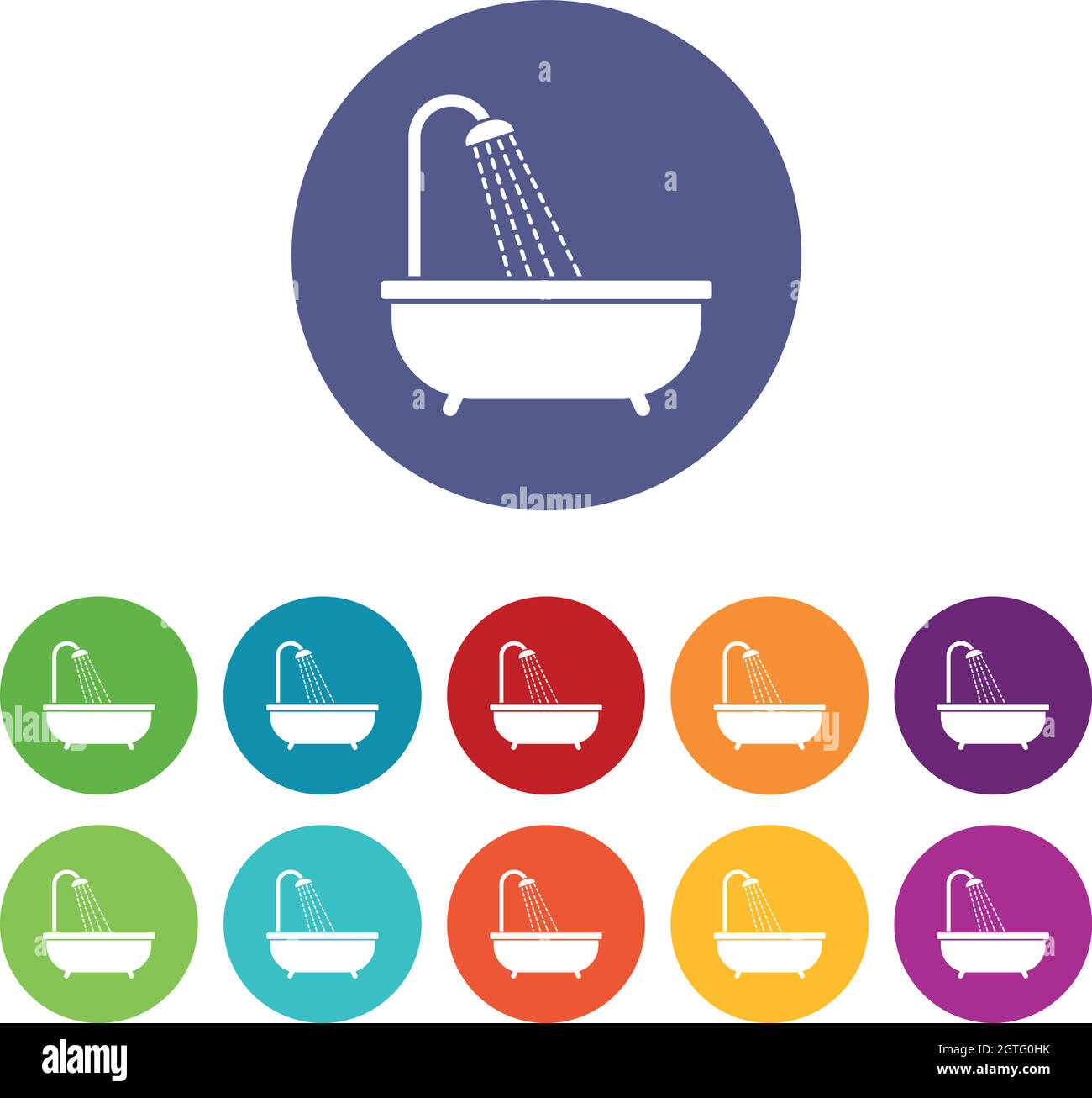 Shower set icons Stock Vector Image & Art - Alamy