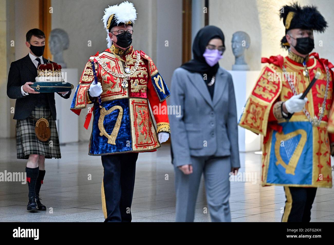 The Duke of Hamilton carries the Crown of Scotland ahead at the ...