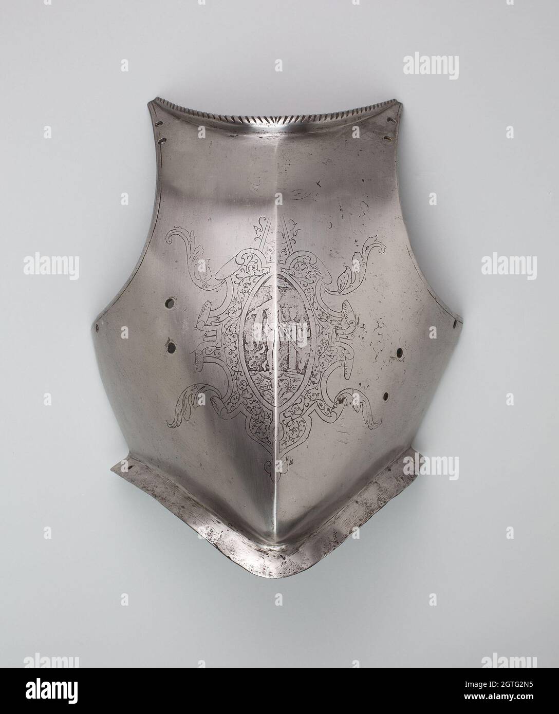 Vertical shot of a medieval backplate on white background Stock Photo ...