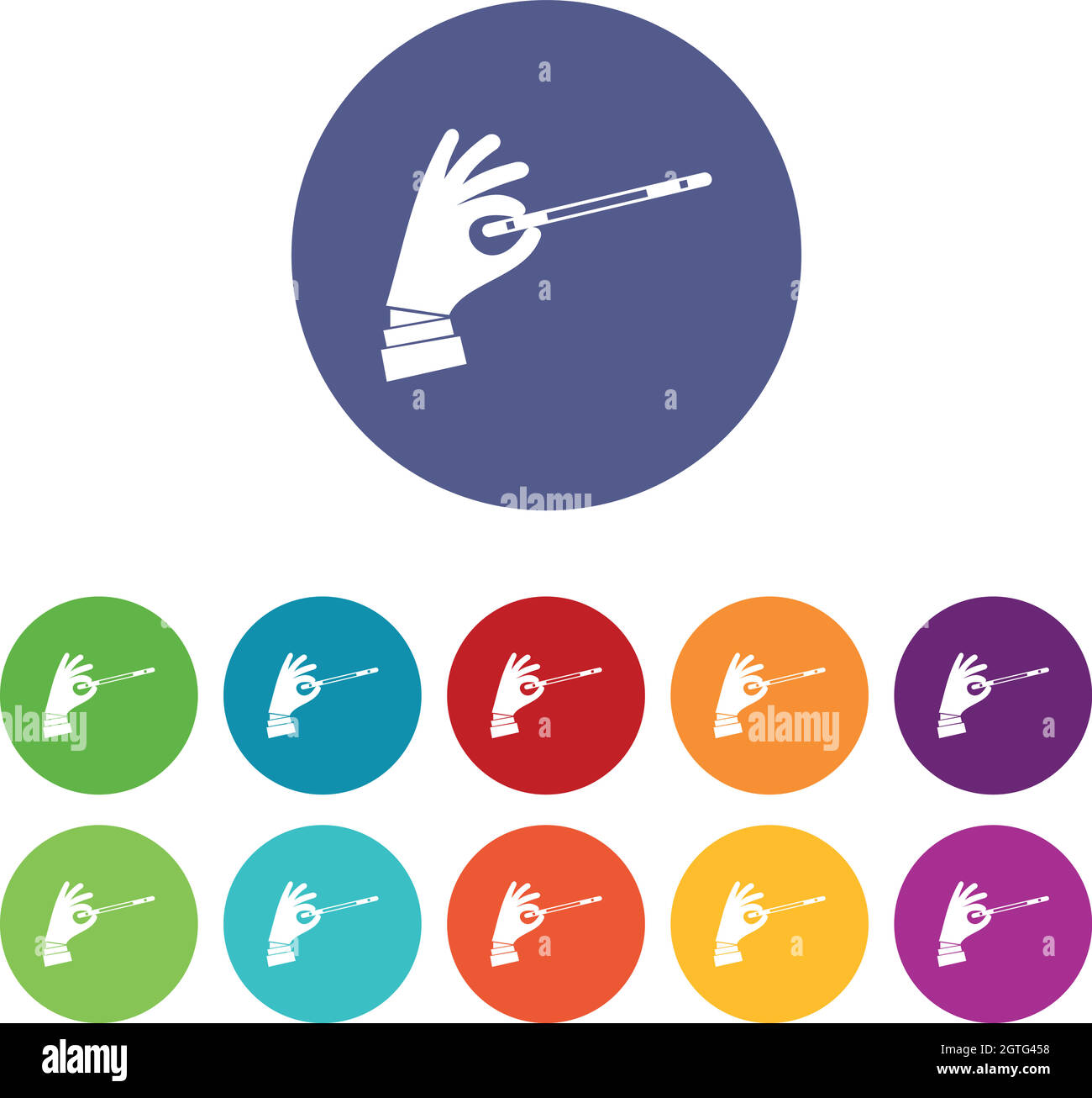 Magician hand with a magic wand set icons Stock Vector Image & Art - Alamy