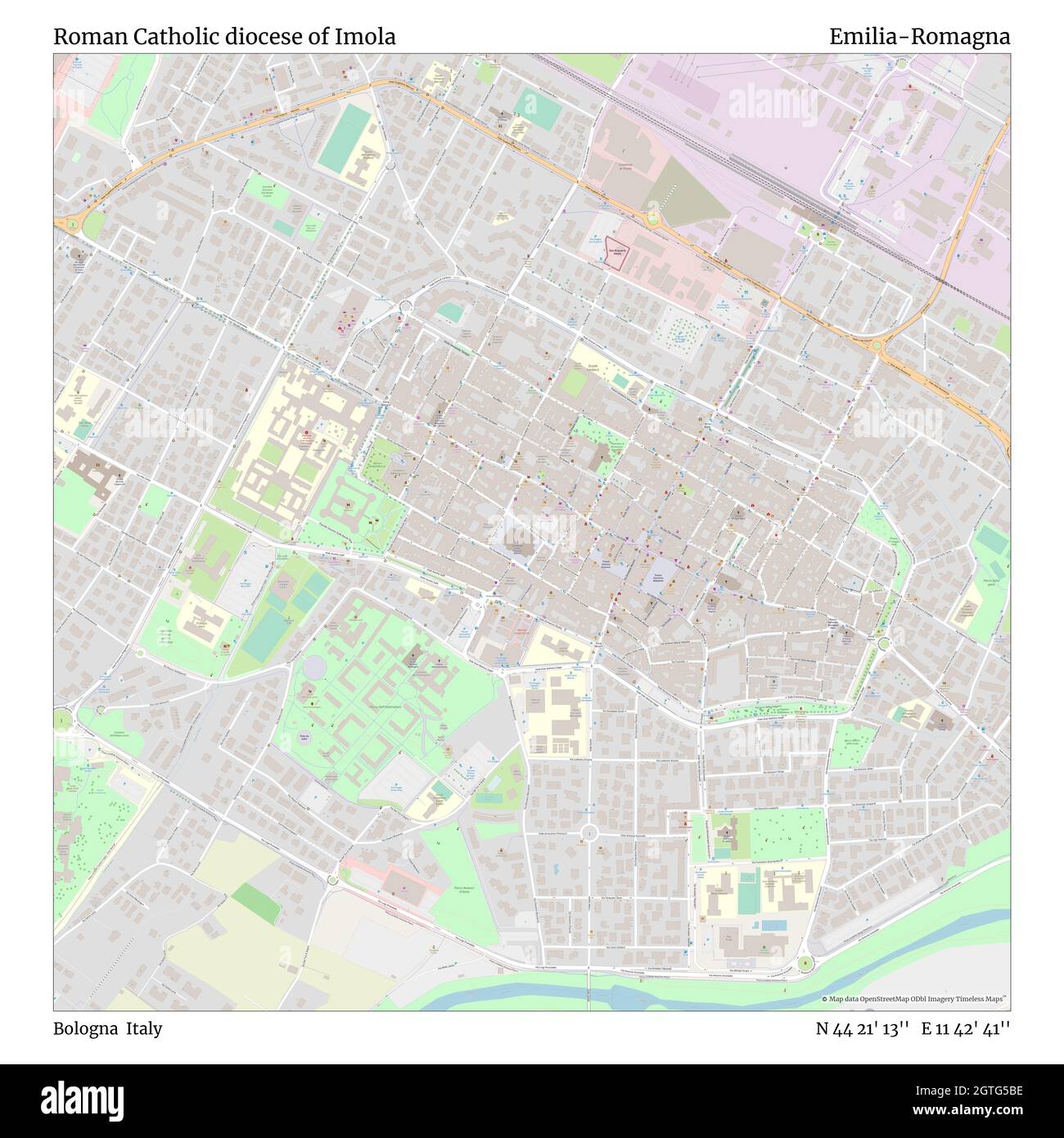 Map of imola Cut Out Stock Images & Pictures - Alamy