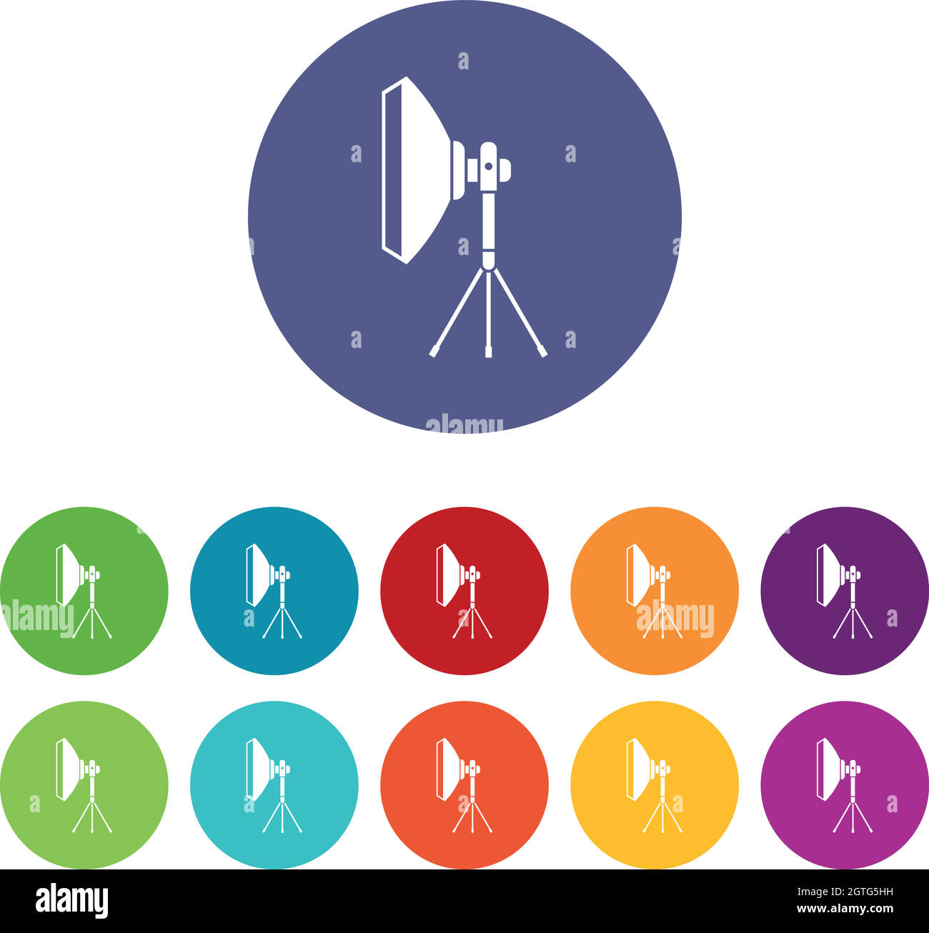 Studio lighting equipment set icons Stock Vector Image & Art - Alamy