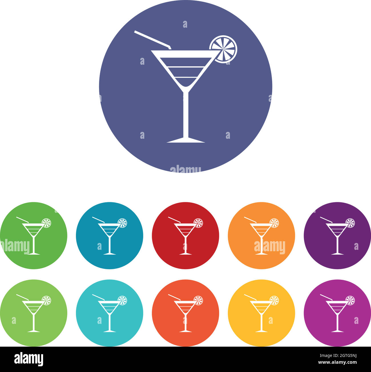 Beach cocktail set icons Stock Vector Image & Art - Alamy