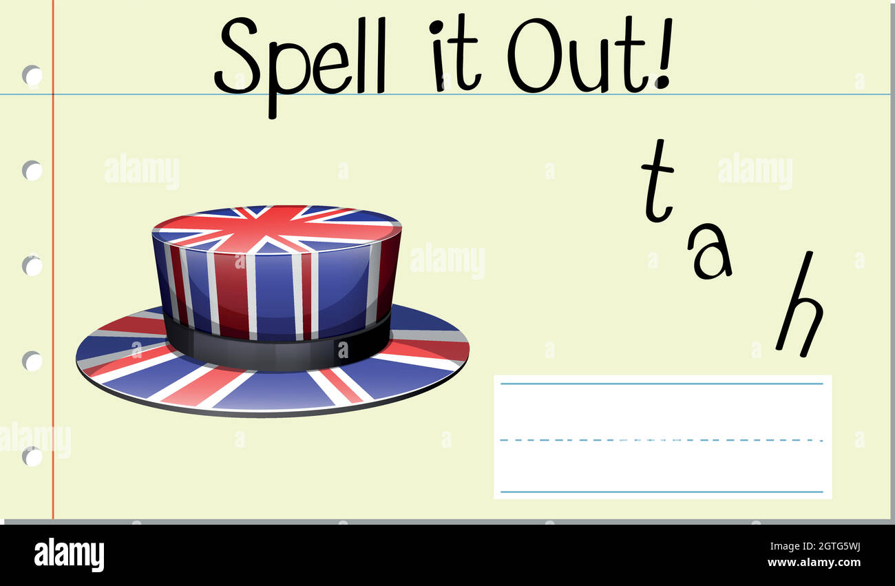 Spell English word hat Stock Vector Image & Art - Alamy