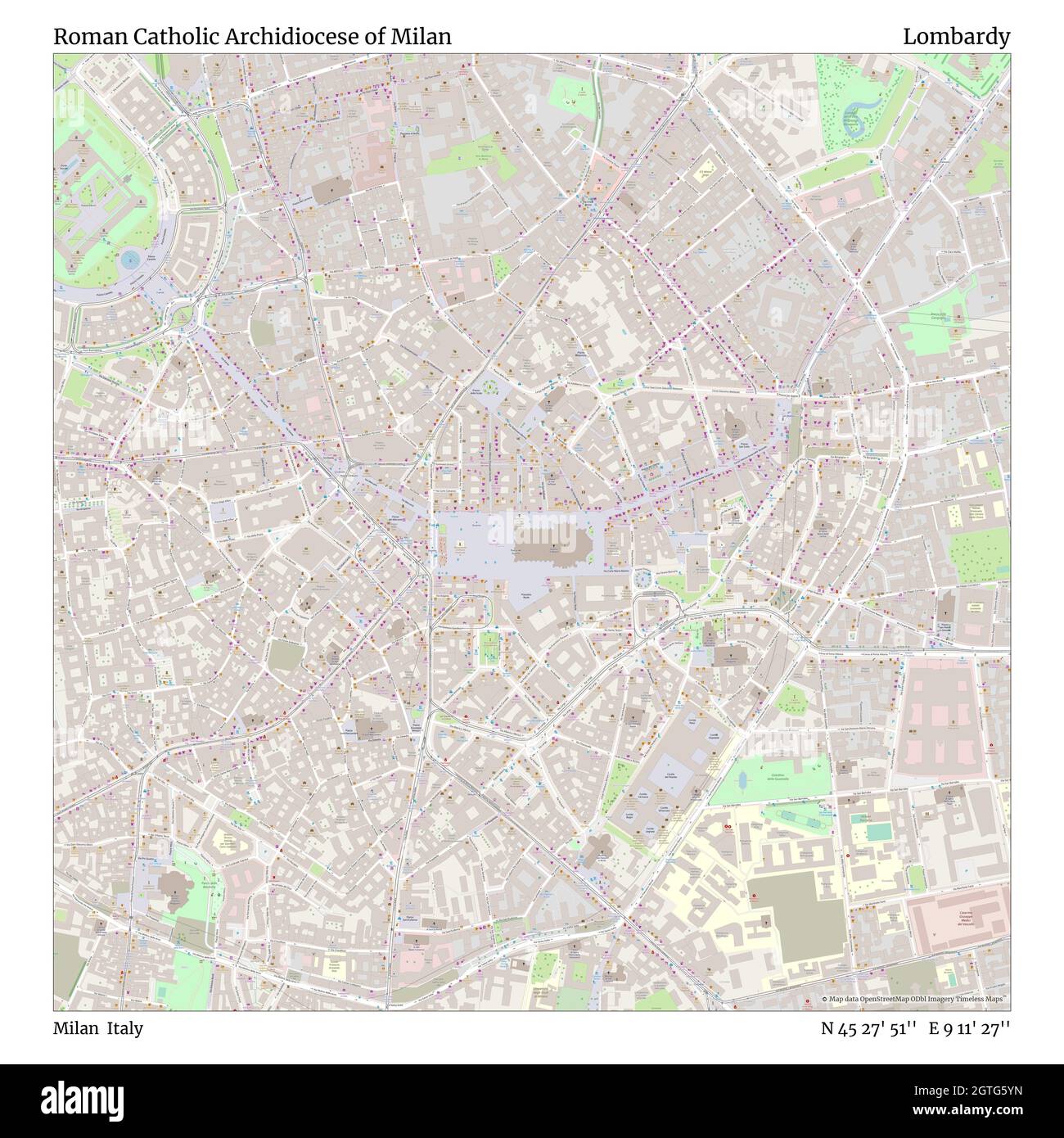 Roman Catholic Archidiocese of Milan, Milan, Italy, Lombardy, N 45 27 ...