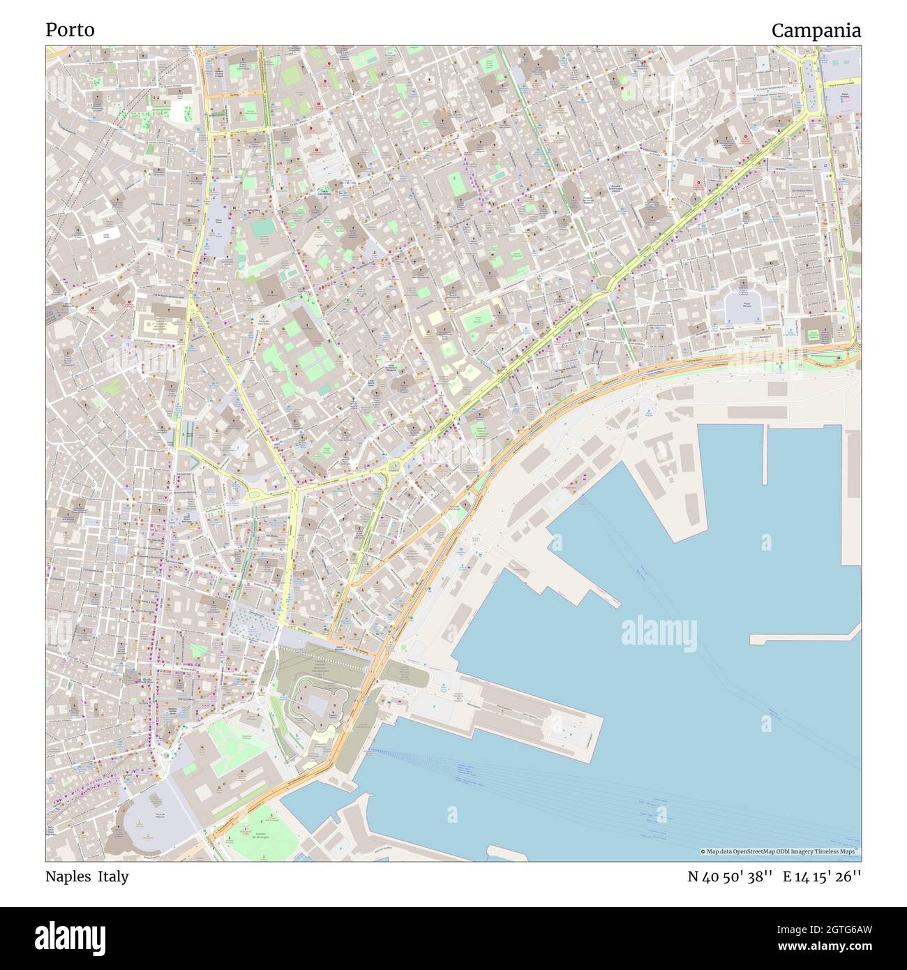 Porto, Naples, Italy, Campania, N 40 50' 38'', E 14 15' 26'', map ...