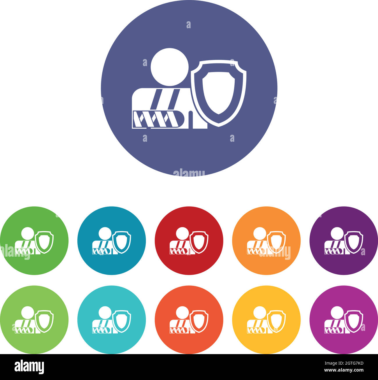 oken arm and safety shield set icons Stock Vector Image & Art - Alamy
