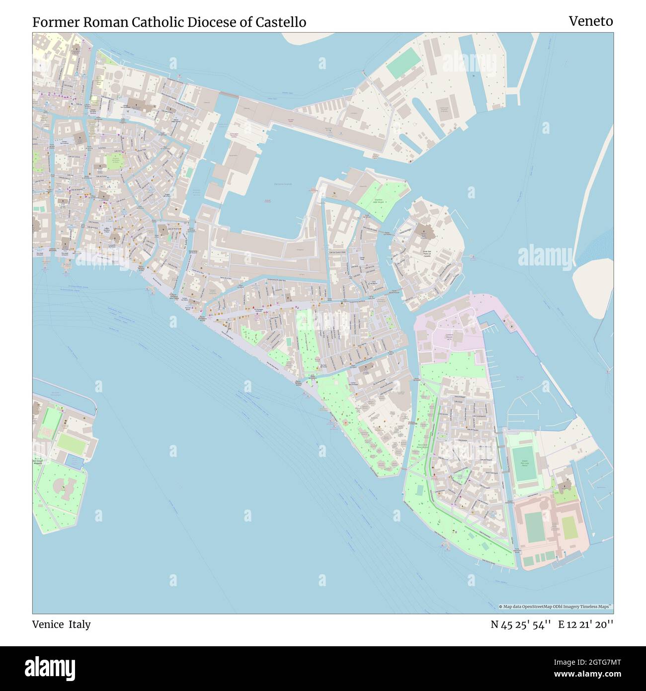 Former Roman Catholic Diocese of Castello, Venice, Italy, Veneto, N 45 ...