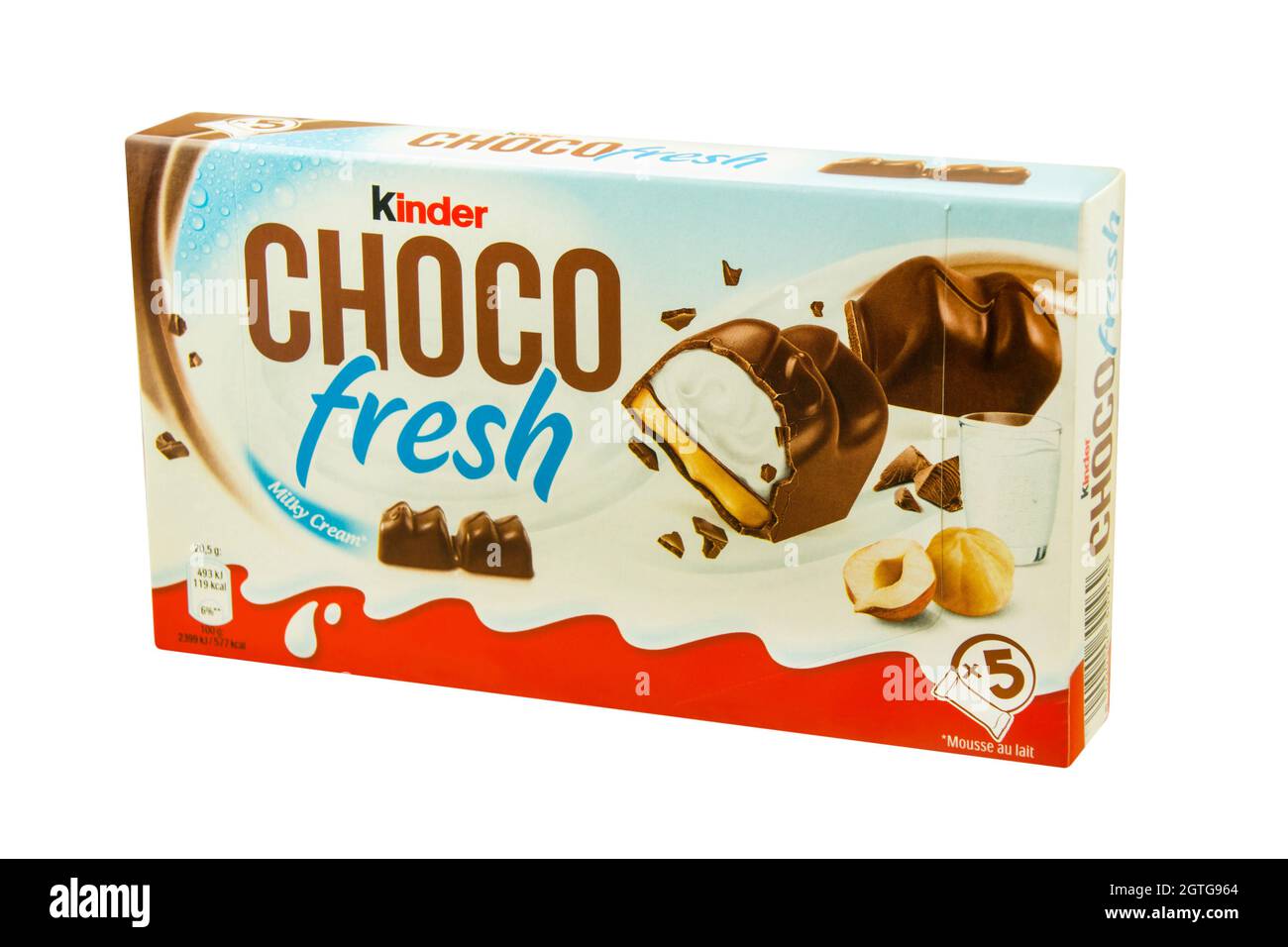 Hamburg, Germany - August 1, 2021: Ferrero Kinderschokolade Choco fresh ...