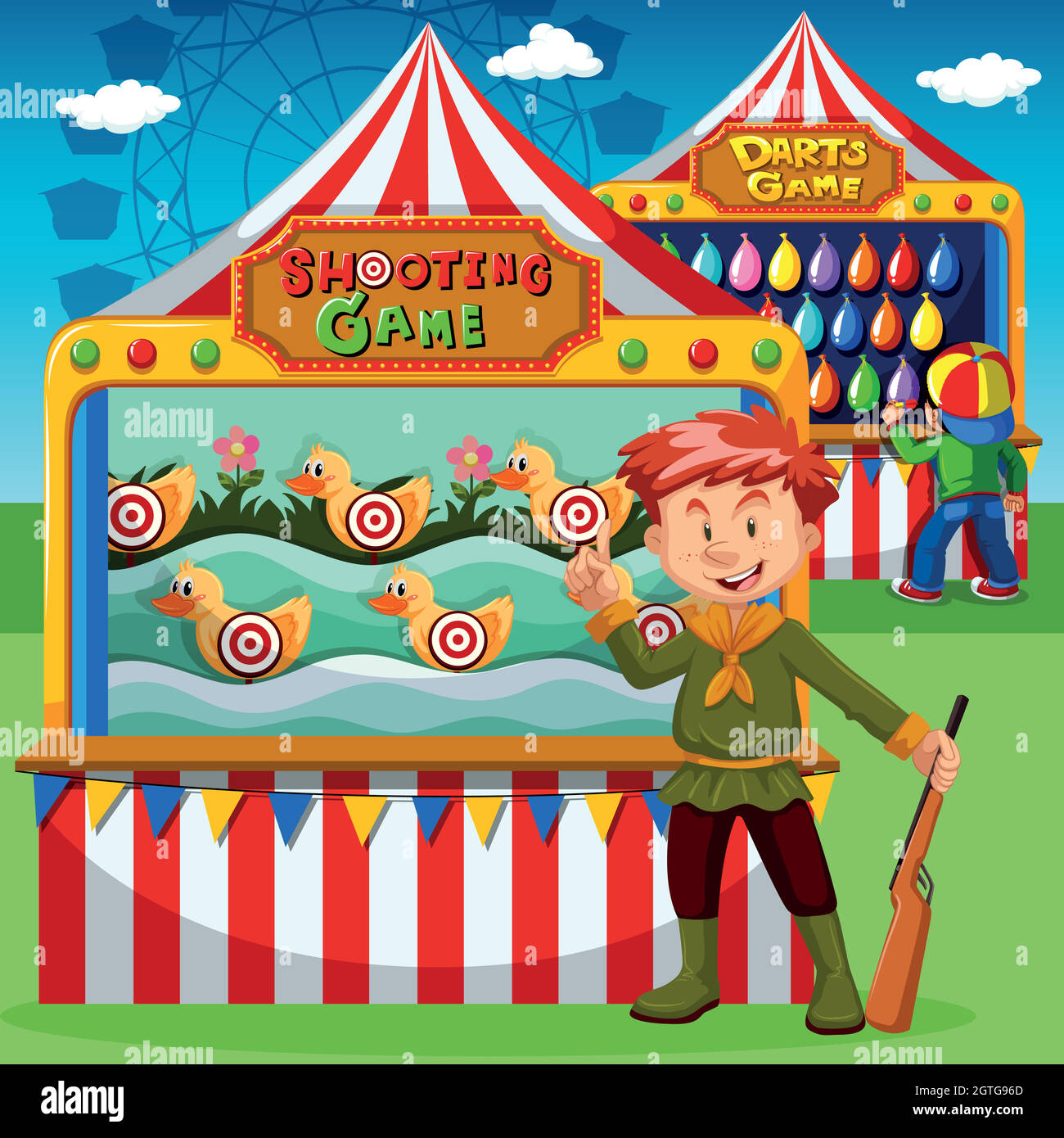 Park carnival target illustration Stock Vector Images - Alamy