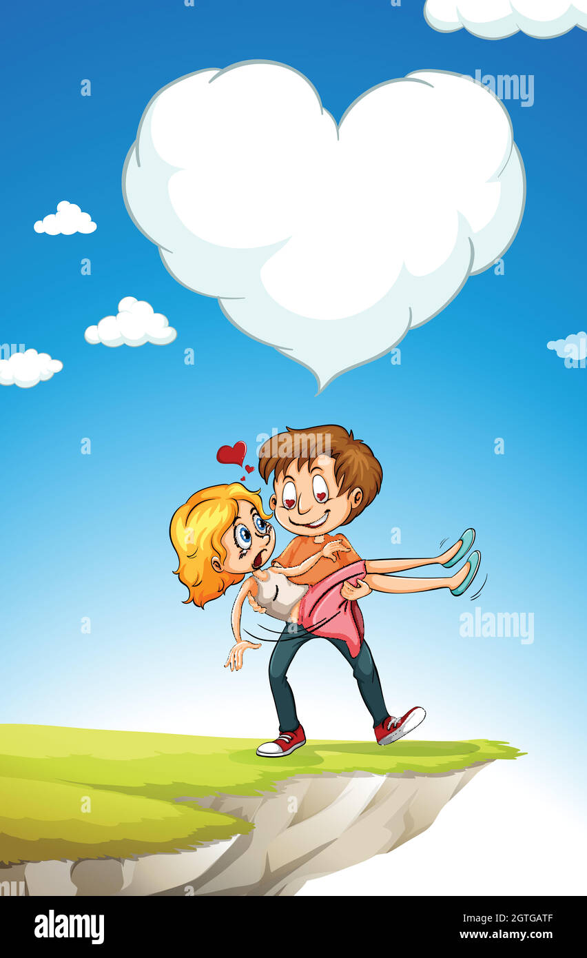 Man carrying woman Stock Vector Images - Alamy