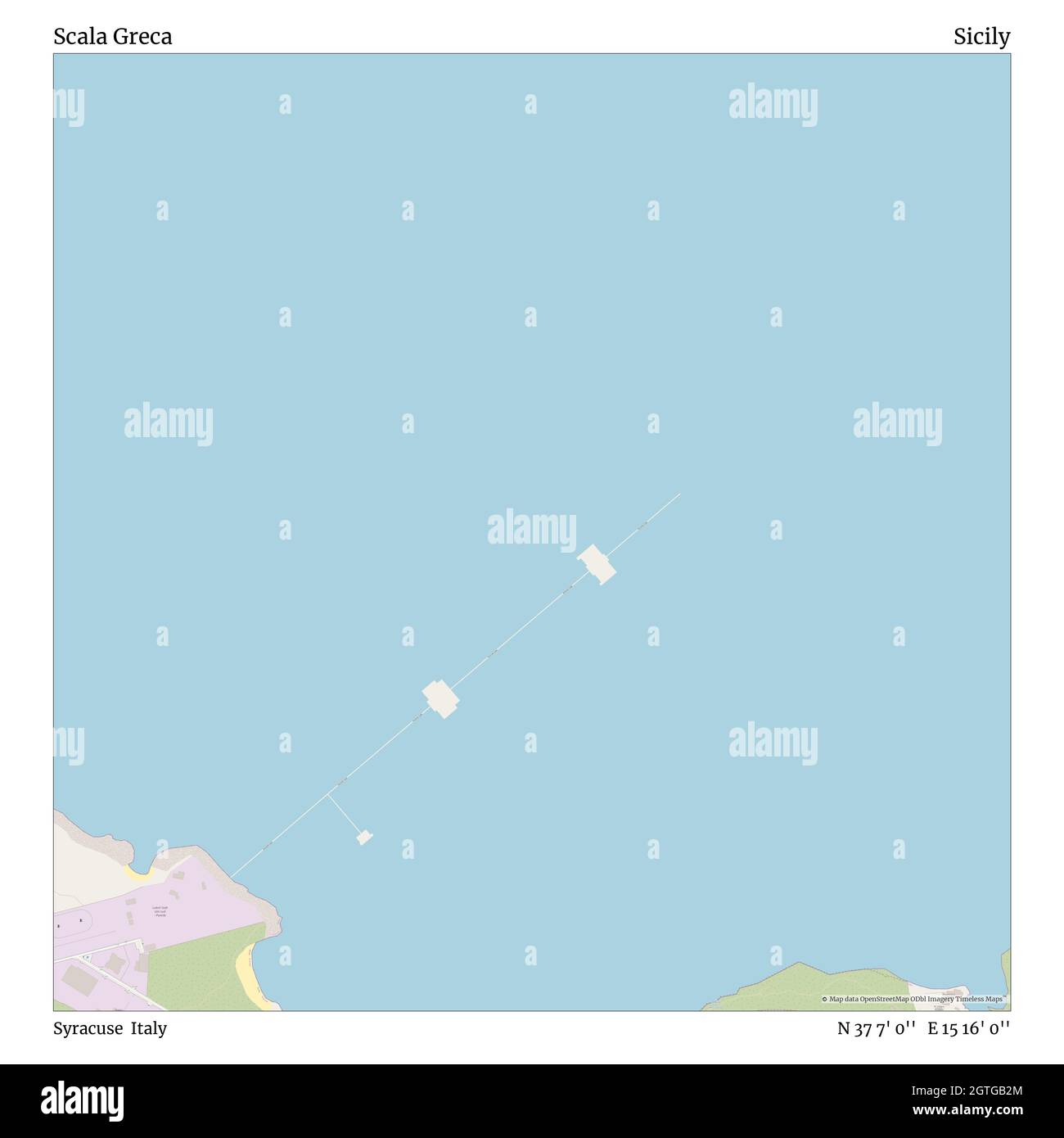 Scala Greca, Syracuse, Italy, Sicily, N 37 7' 0'', E 15 16' 0'', map ...