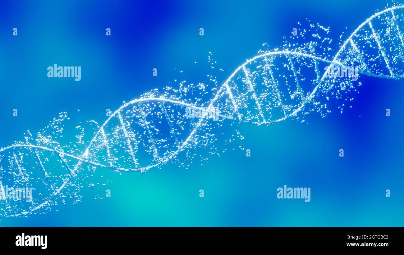 DNA Molecular Structure, Helix Model. 3D Illustration. Conceptual ...