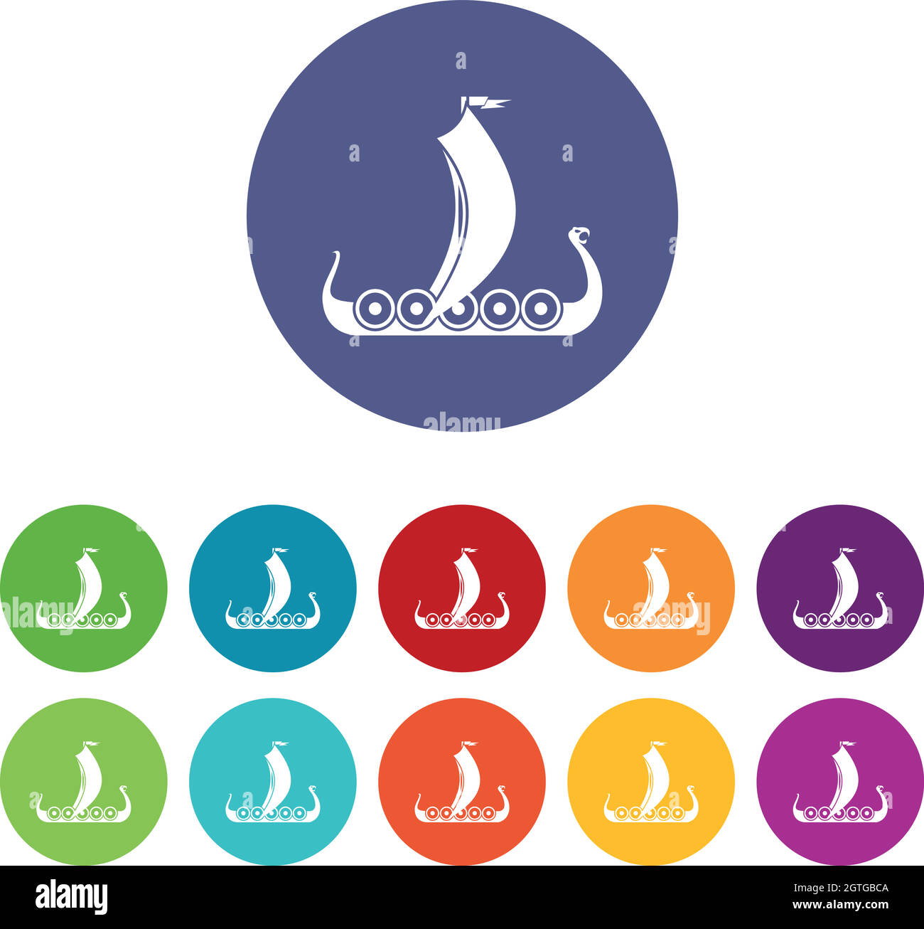 Medieval galley ship Stock Vector Images - Alamy