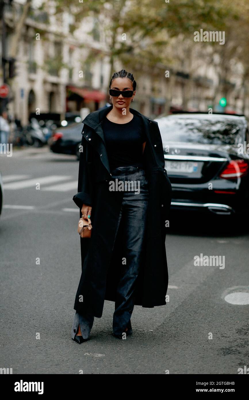 Paris, France. 01st Oct, 2021. Street style, Amina Muaddi arriving at ...