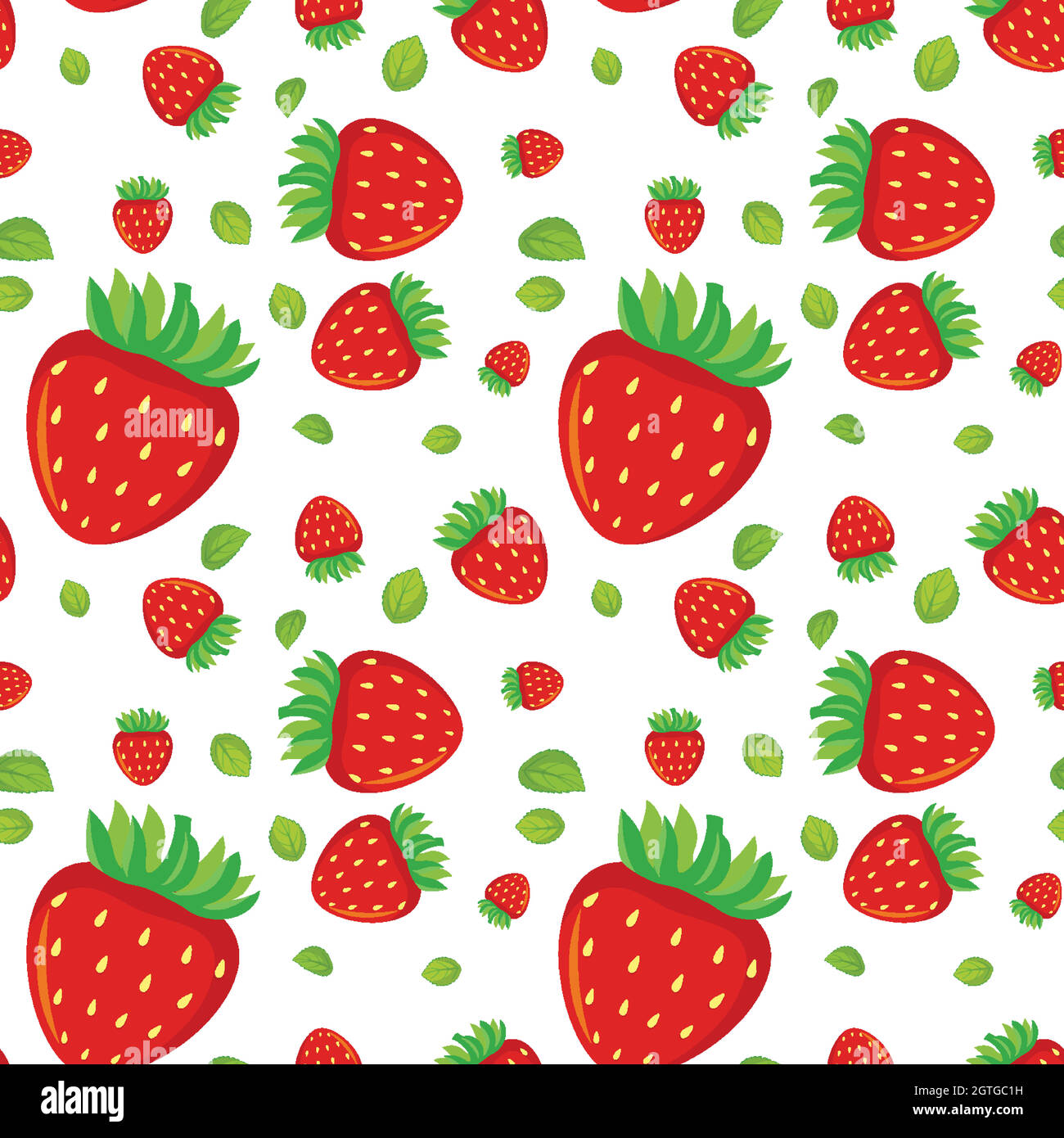 Seamless background design with red strawberry Stock Vector Image & Art ...