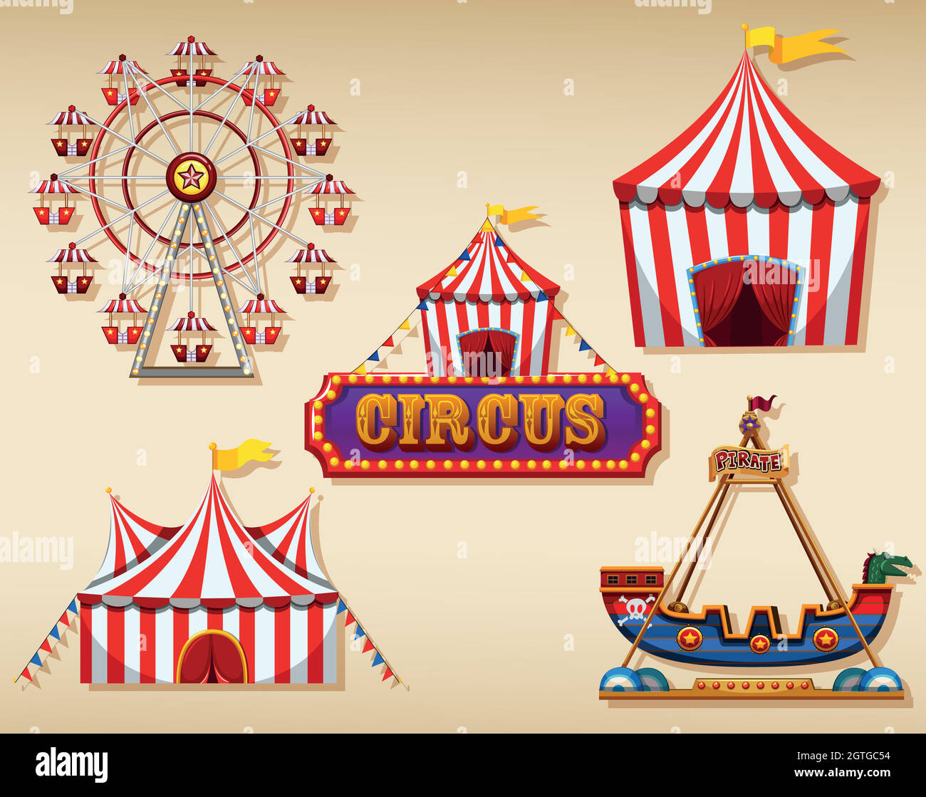 Circus tent on white Stock Vector Images - Alamy