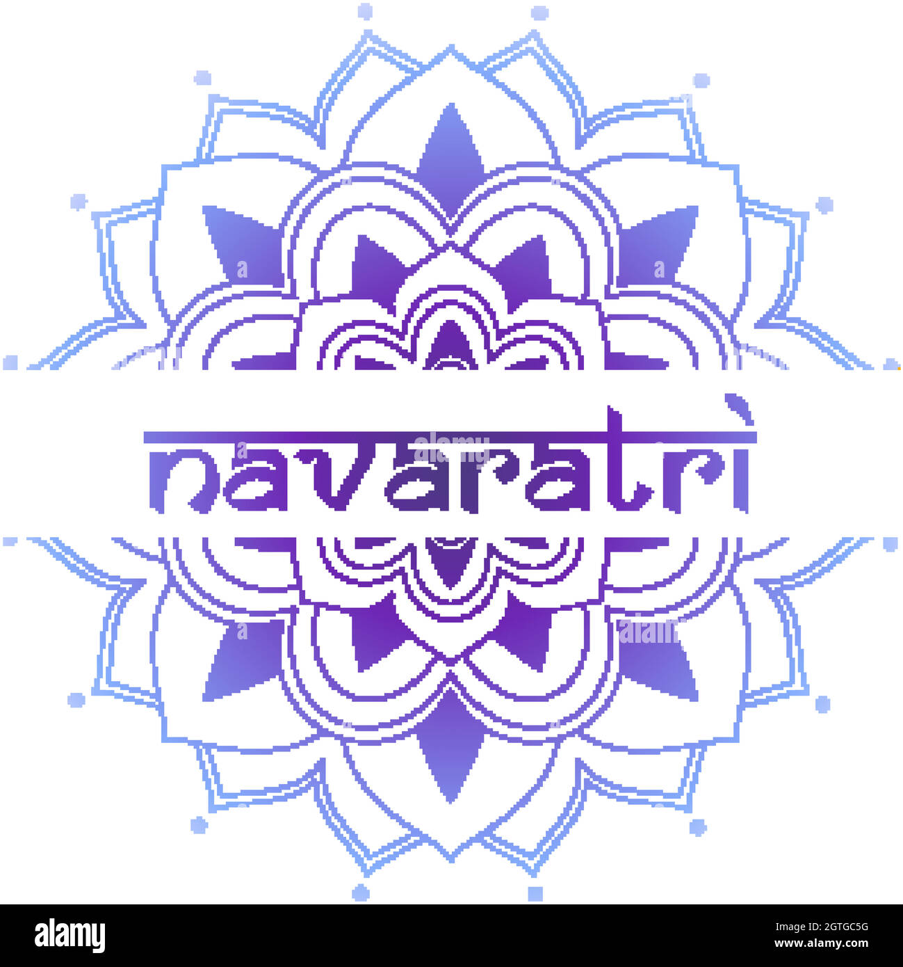 Poster design for Navaratri with mandala pattern Stock Vector Image ...