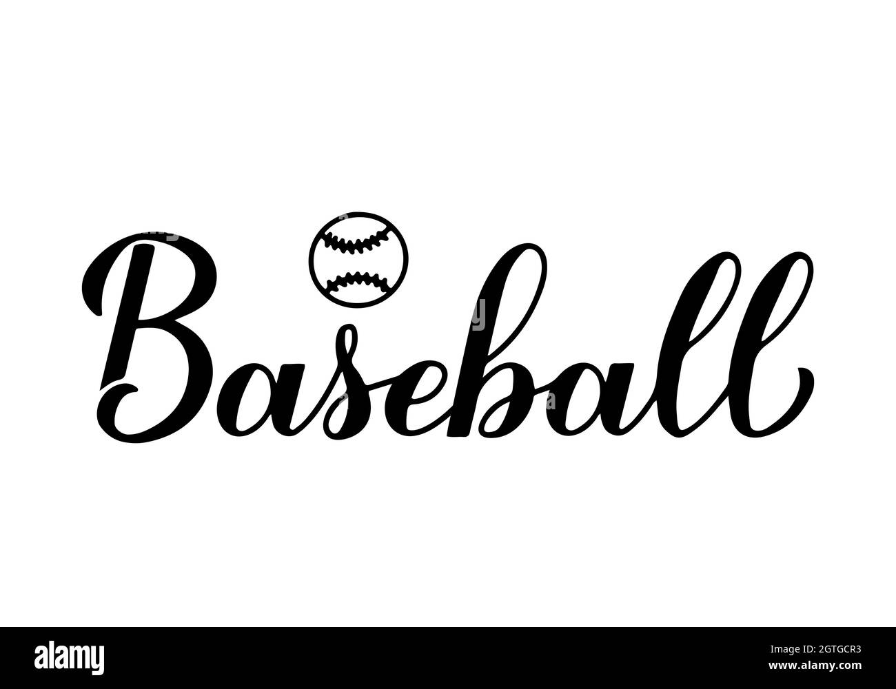 Baseball calligraphy hand lettering. Sport game typography poster ...