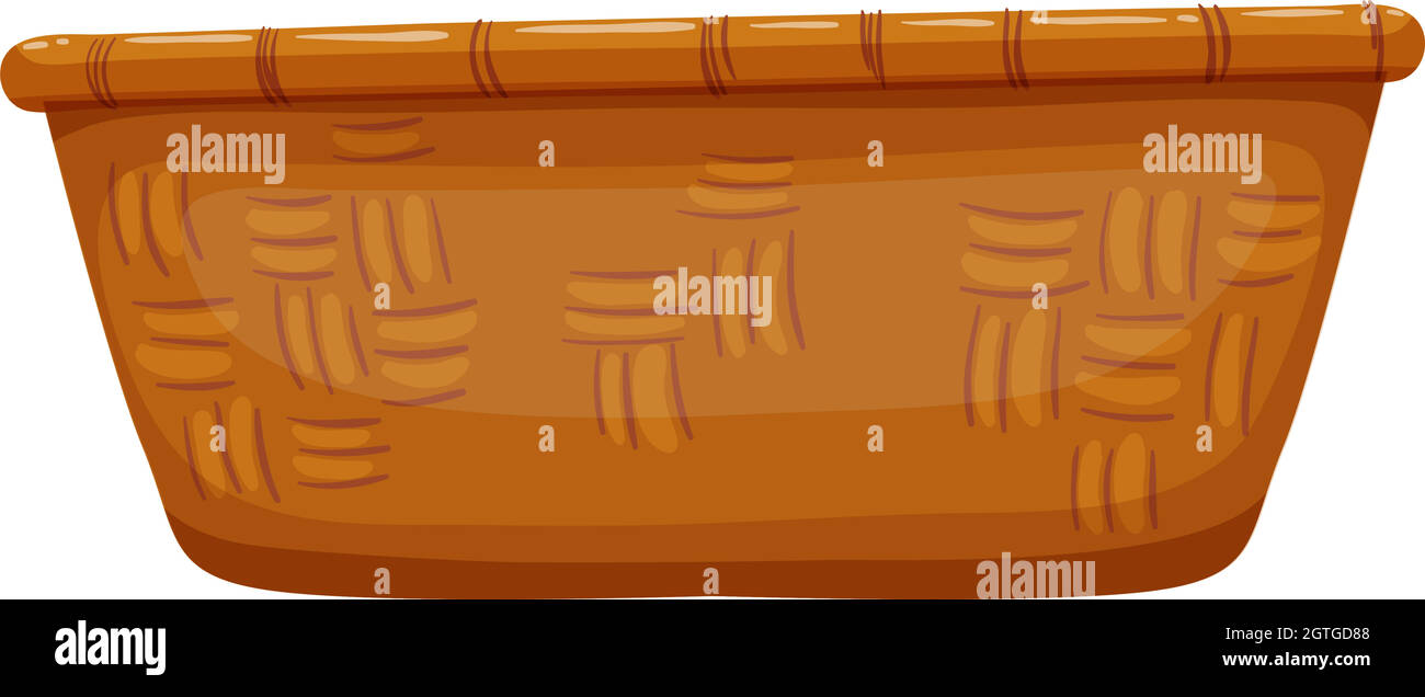 Empty basket on white Stock Vector Image & Art - Alamy