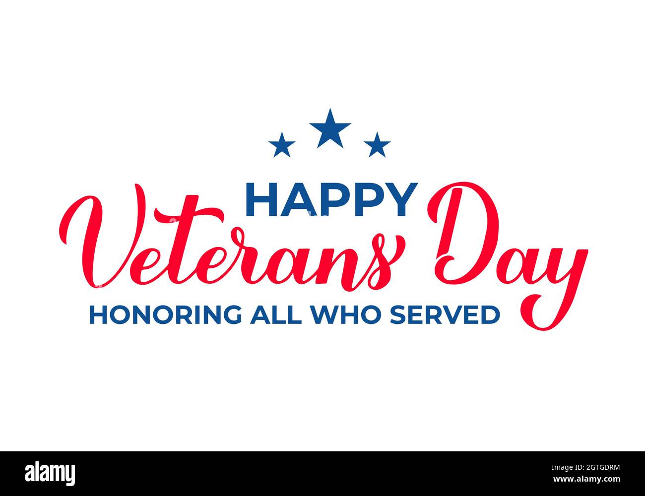 Happy Veterans Day calligraphy hand lettering isolated on white ...