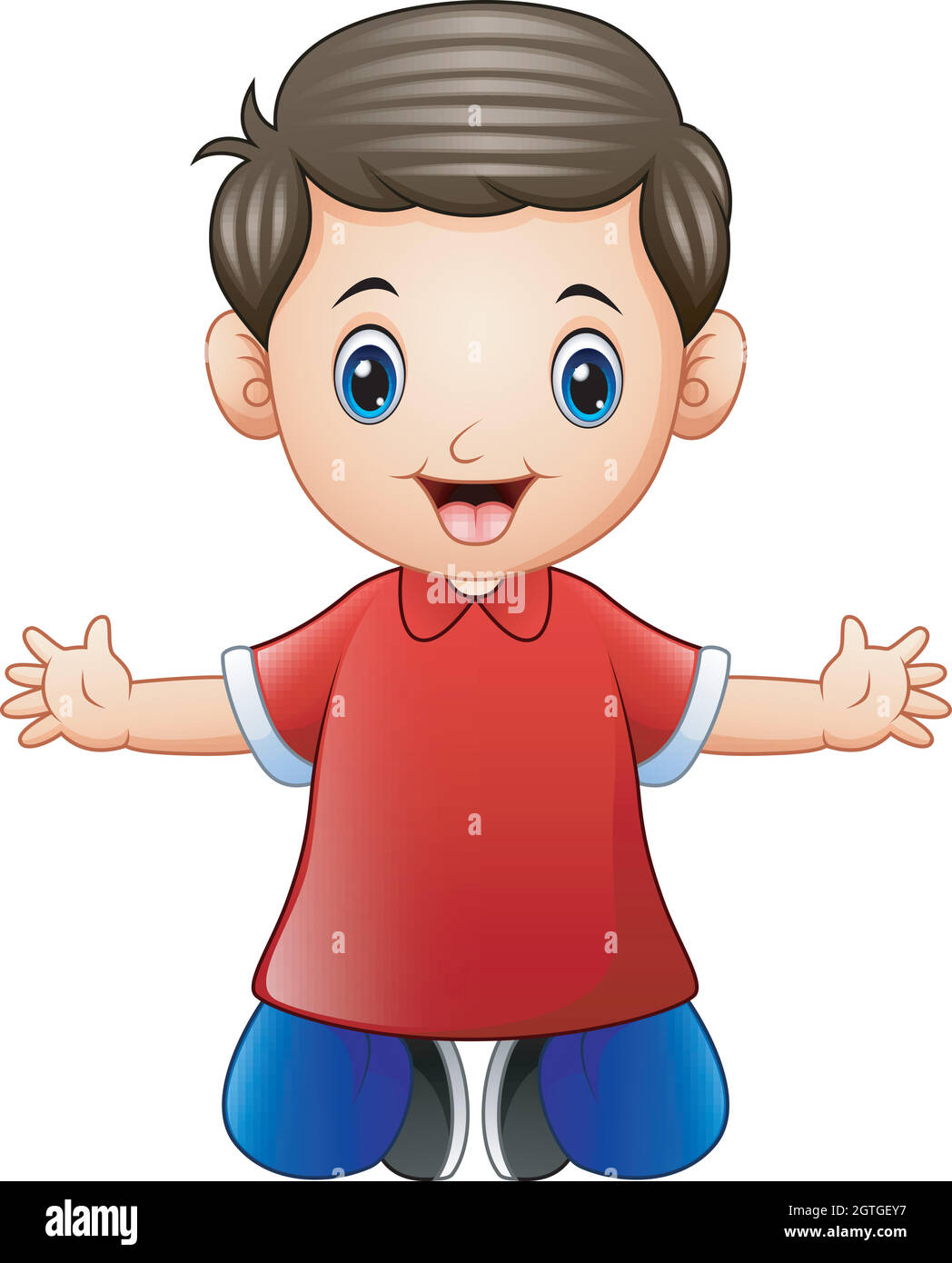 Happy boy cartoon isolated on white background Stock Vector Image & Art ...