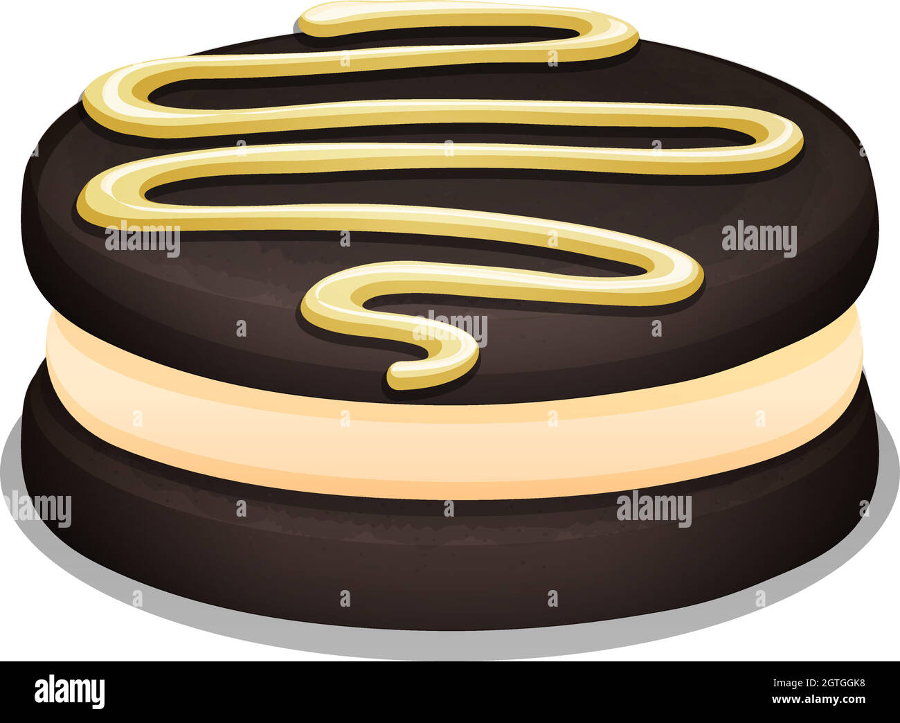 Vanilla cookies sandwich Stock Vector Images - Alamy