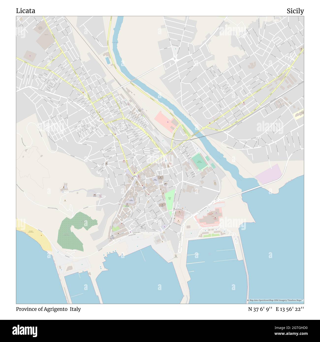 Agrigento map hi-res stock photography and images - Alamy