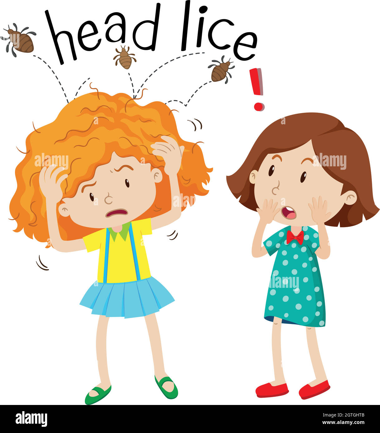Little girl having head lice Stock Vector Image & Art - Alamy