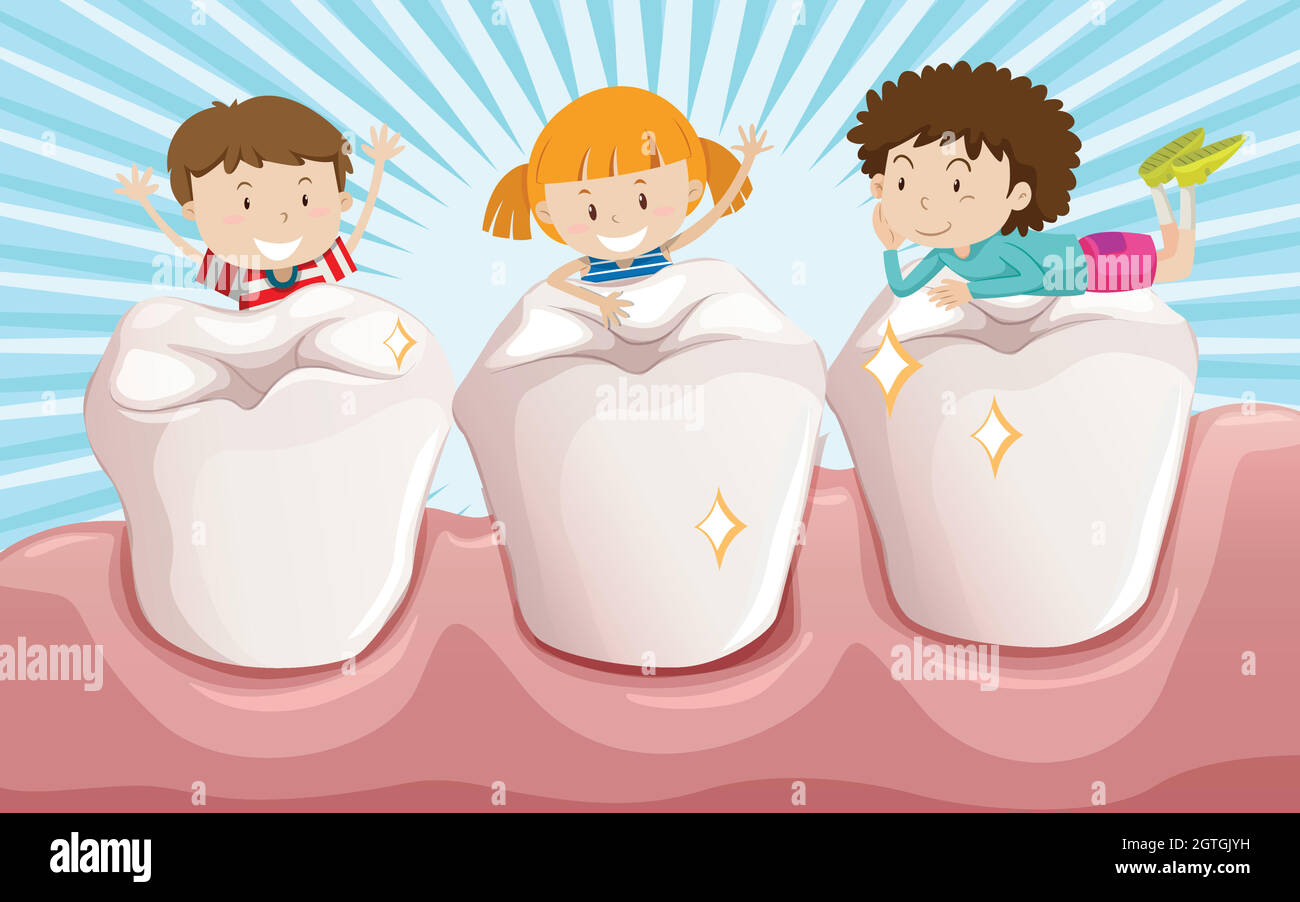 Children clean teeth hi-res stock photography and images - Alamy