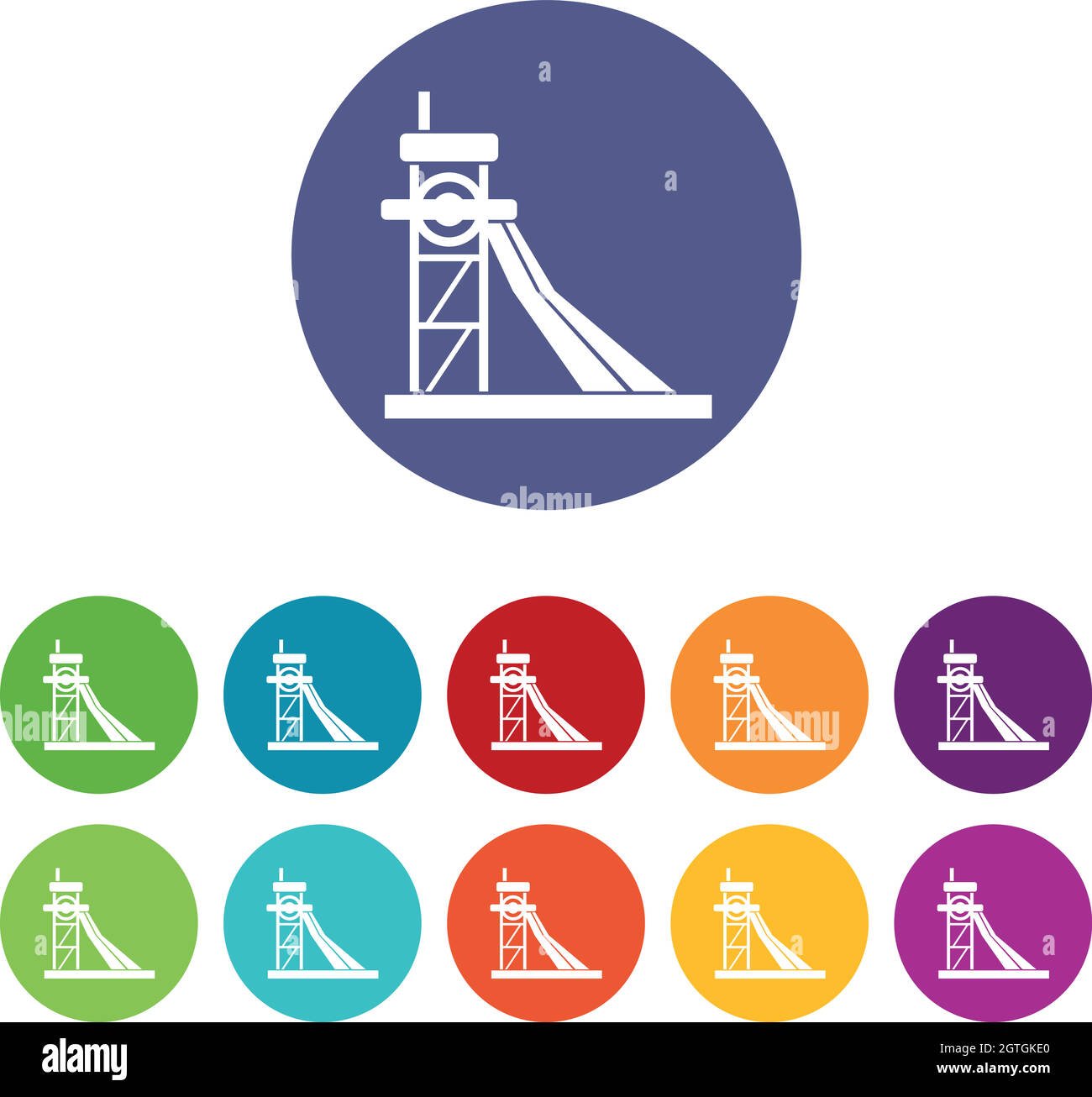 Equipment for washing rocks set icons Stock Vector Image & Art - Alamy