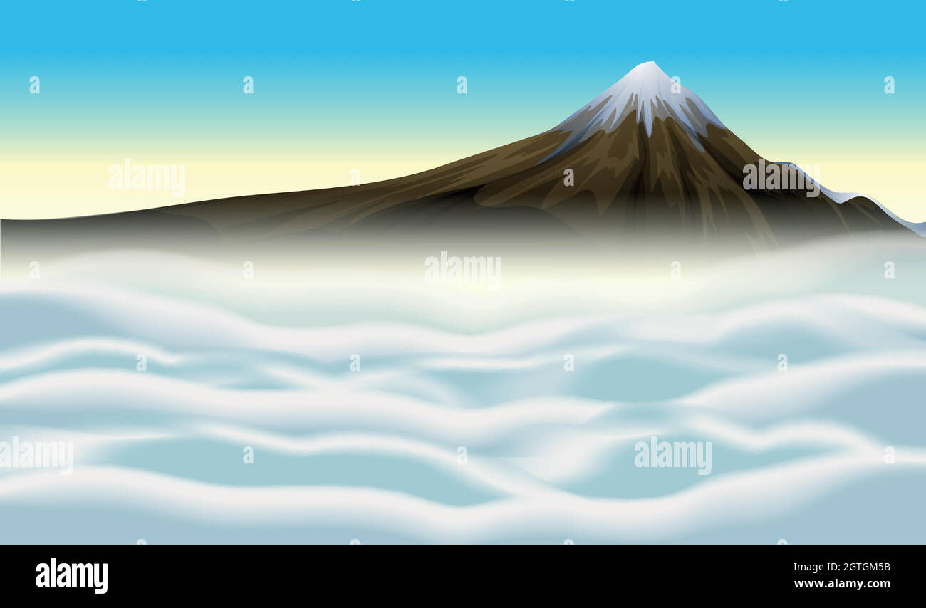 Nature mountain top view Stock Vector Image & Art - Alamy