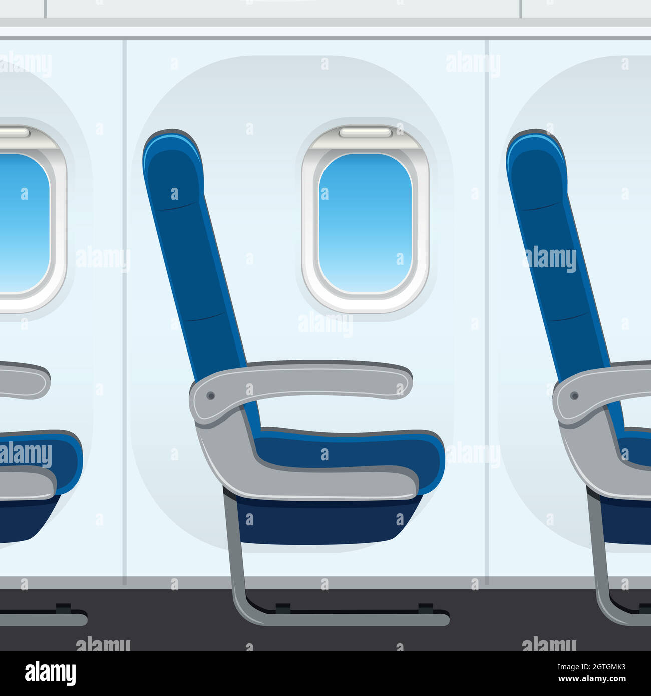 Airplane seating illustration Stock Vector Images - Alamy
