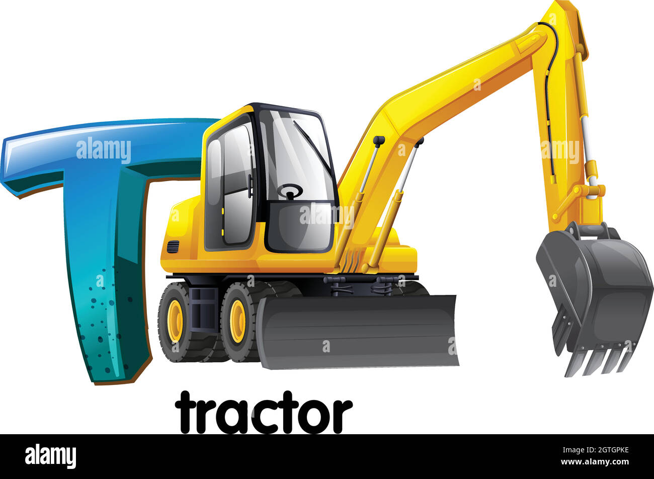 Blue tractor Stock Vector Images - Alamy