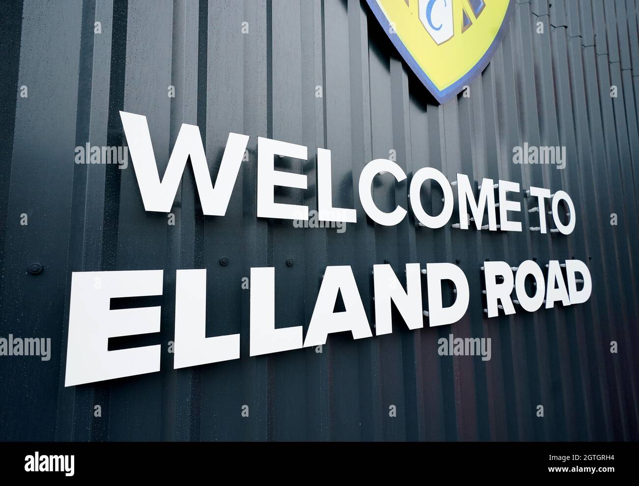 Elland Road signage before the Premier League match at Elland Road ...