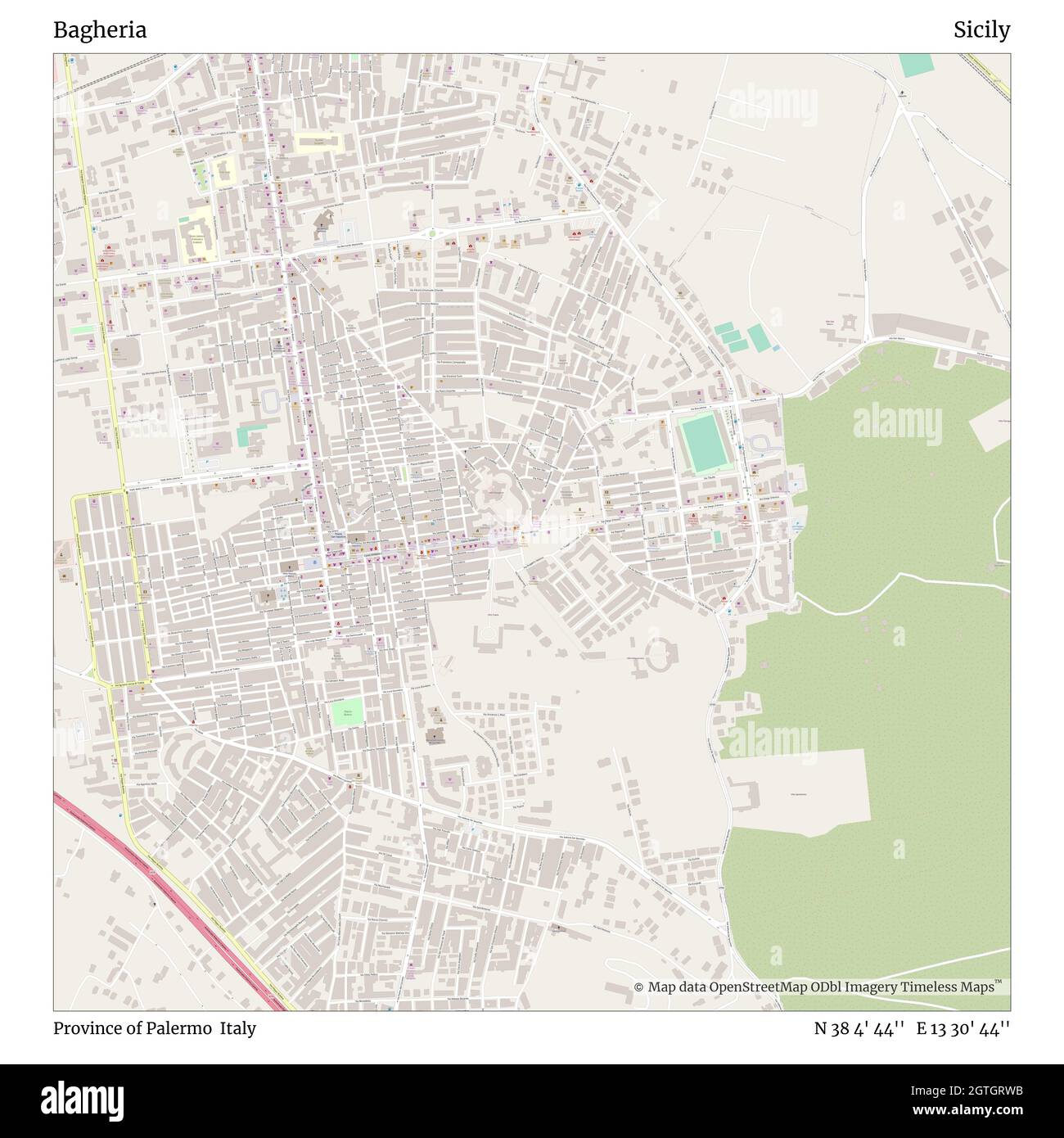 Bagheria Sicily Map