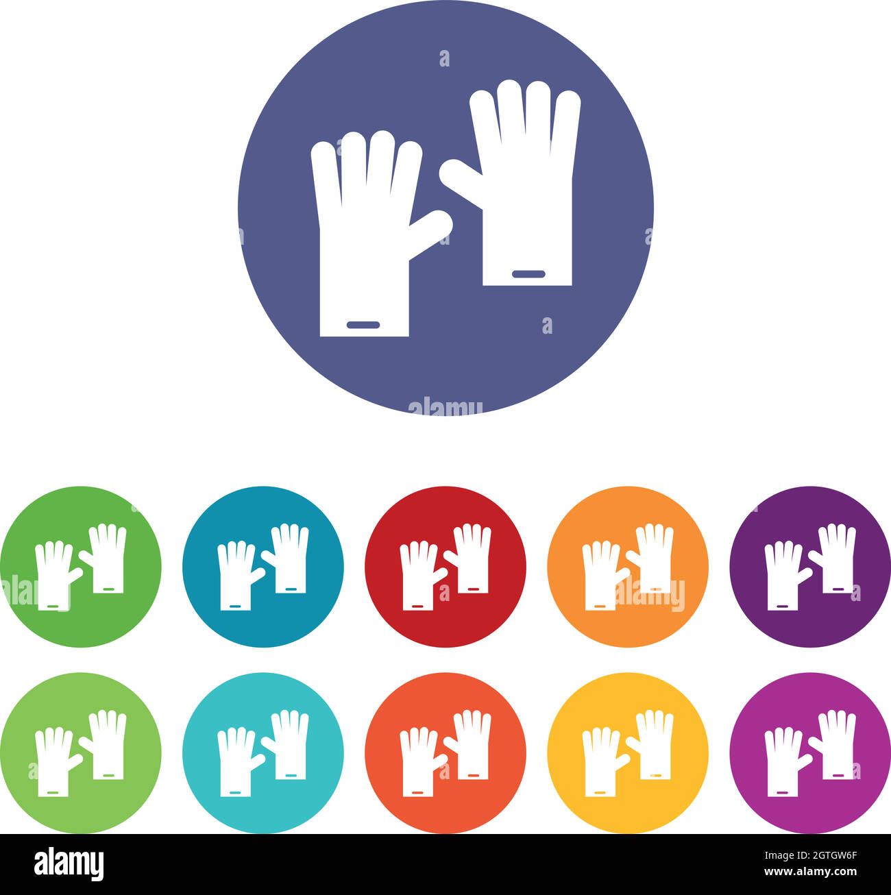 Rubber gloves set icons Stock Vector Image & Art - Alamy