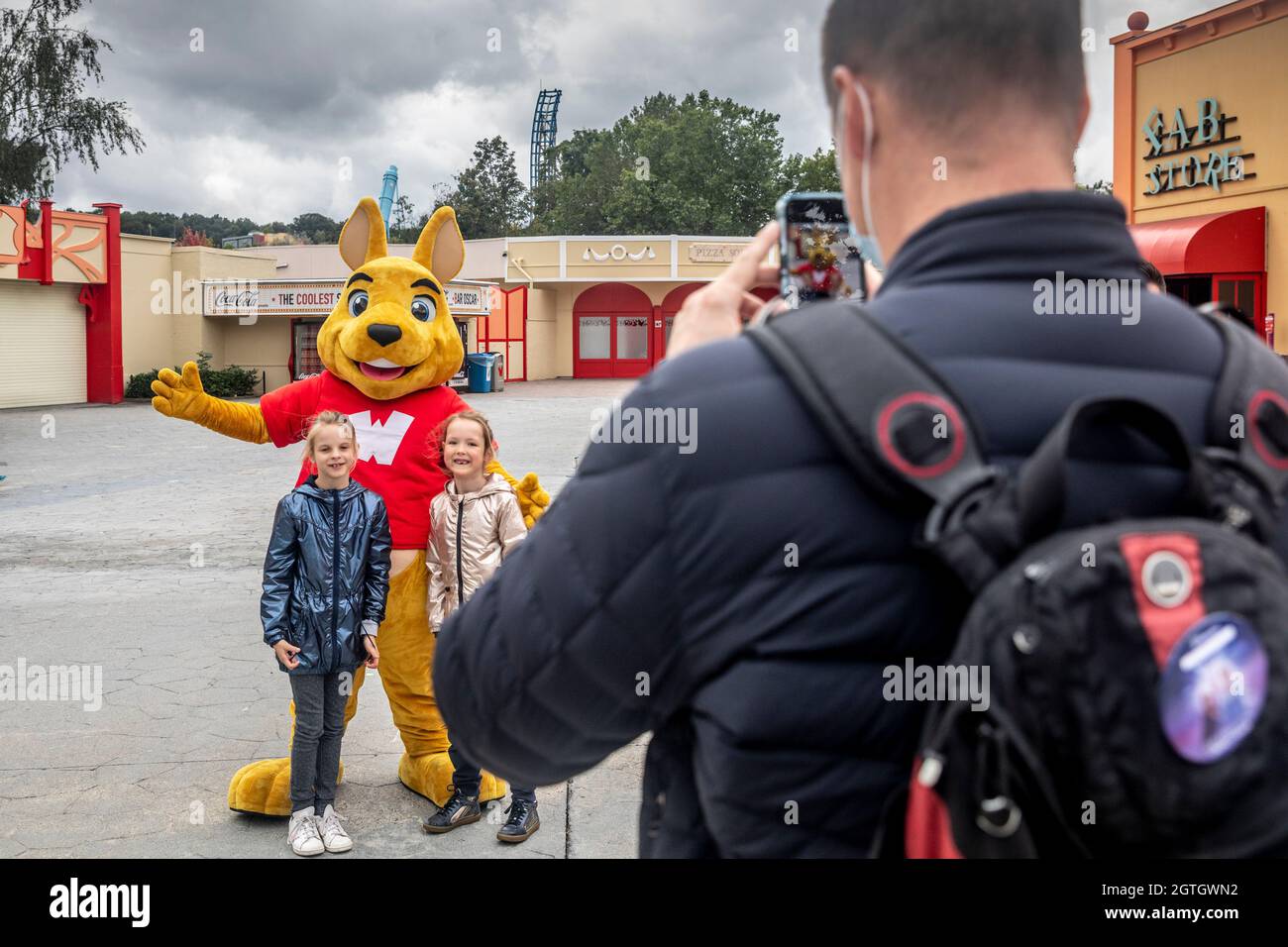 Illustration picture shows the Walibi amusement park in Wavre on the ...