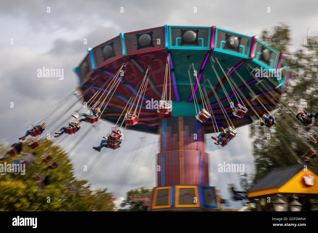 Illustration picture shows the Walibi amusement park in Wavre on the ...