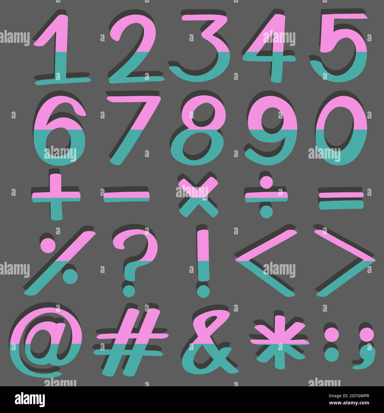 Numbers graphic Stock Vector Images - Alamy