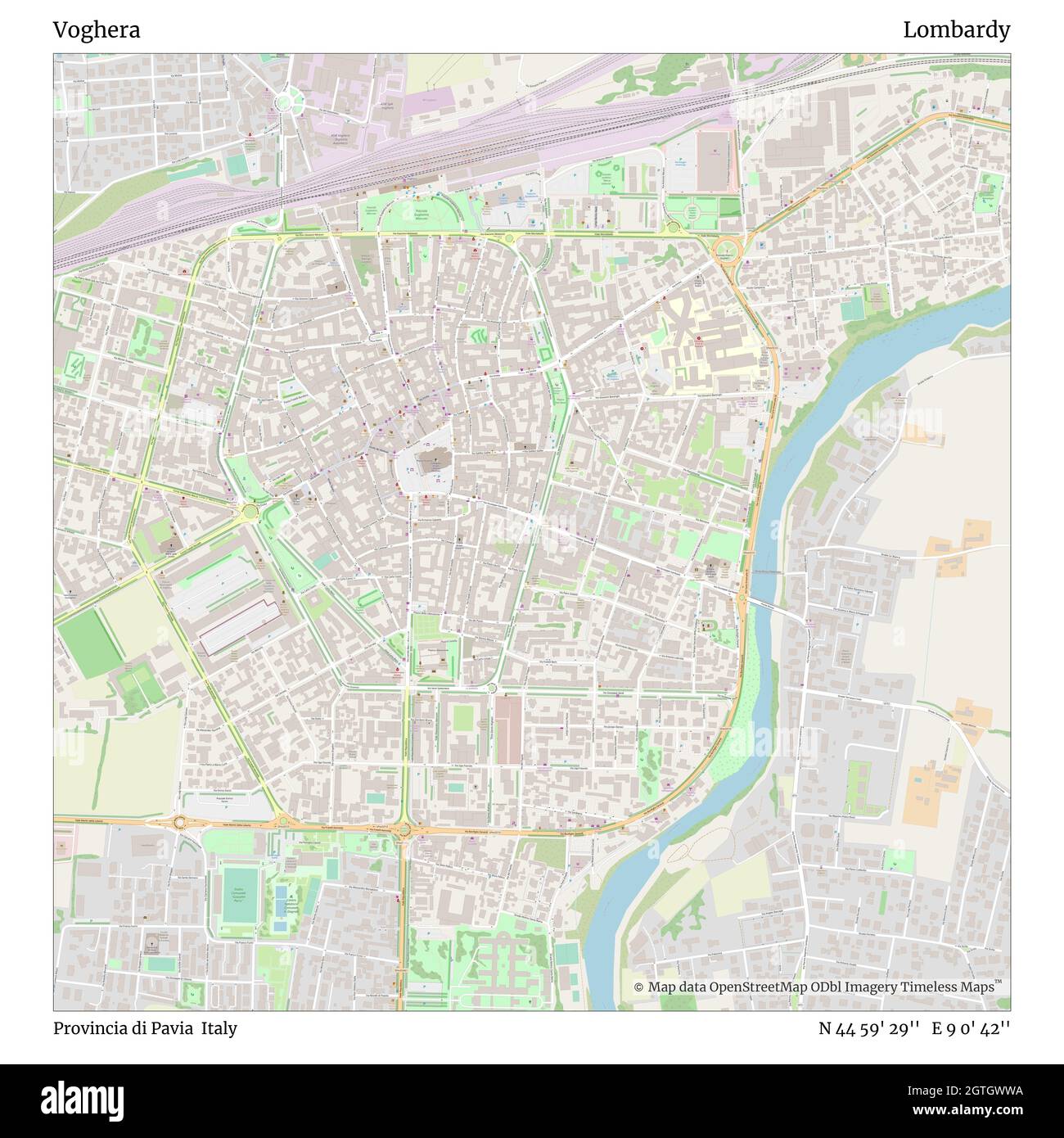 Map of pavia Cut Out Stock Images & Pictures - Alamy