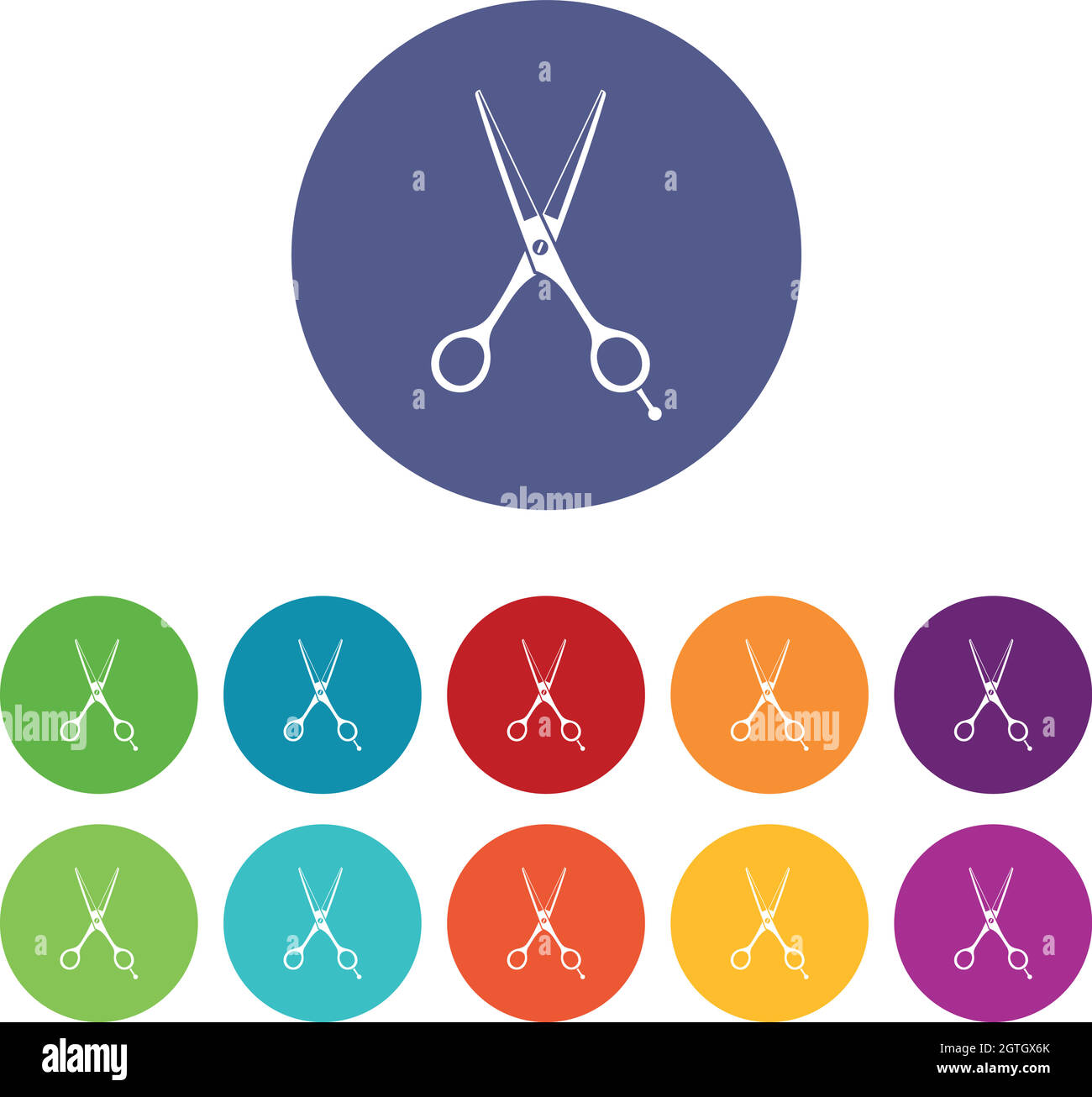 Scissors set icons Stock Vector Image & Art - Alamy