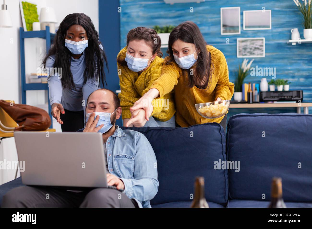 Living with covid ethnic hi-res stock photography and images - Alamy