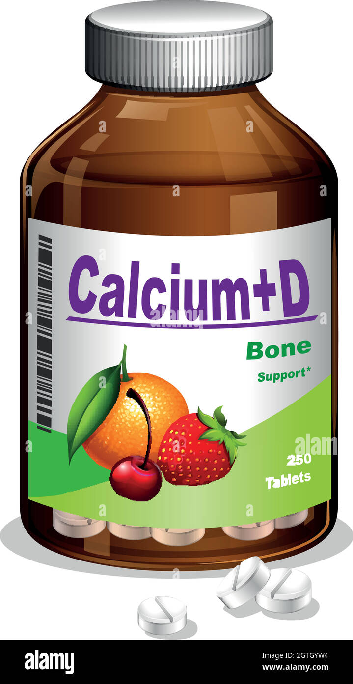 Container of calcium D Stock Vector Image & Art - Alamy