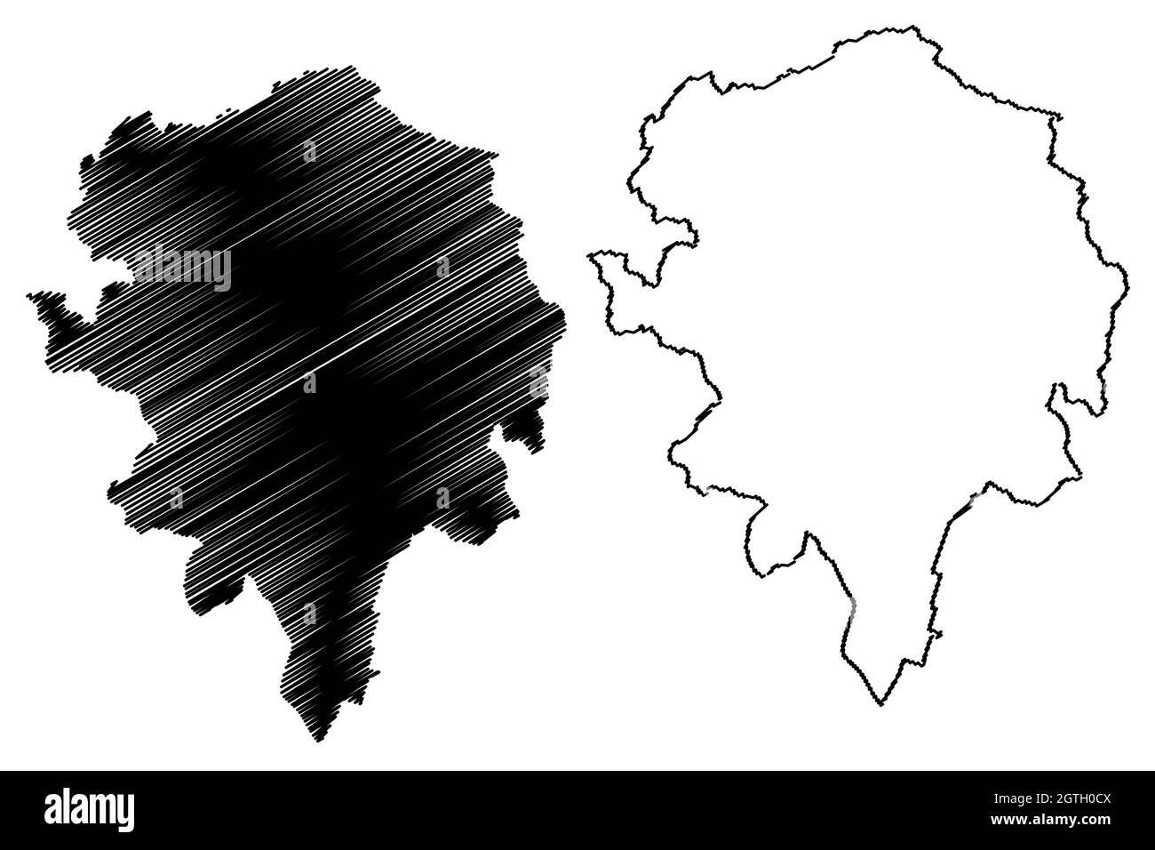 Champawat district (Uttarakhand or Uttaranchal State, Republic of India ...
