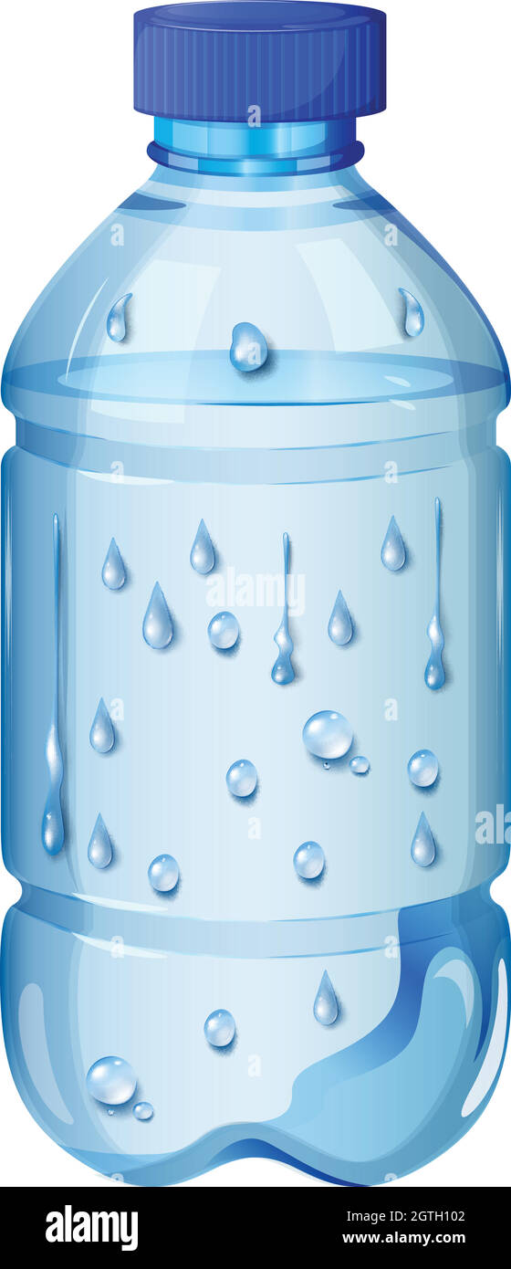 Illustration white water bottle Stock Vector Images - Alamy