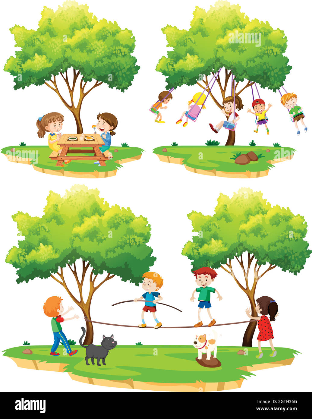 Boy dog playing Stock Vector Images - Alamy