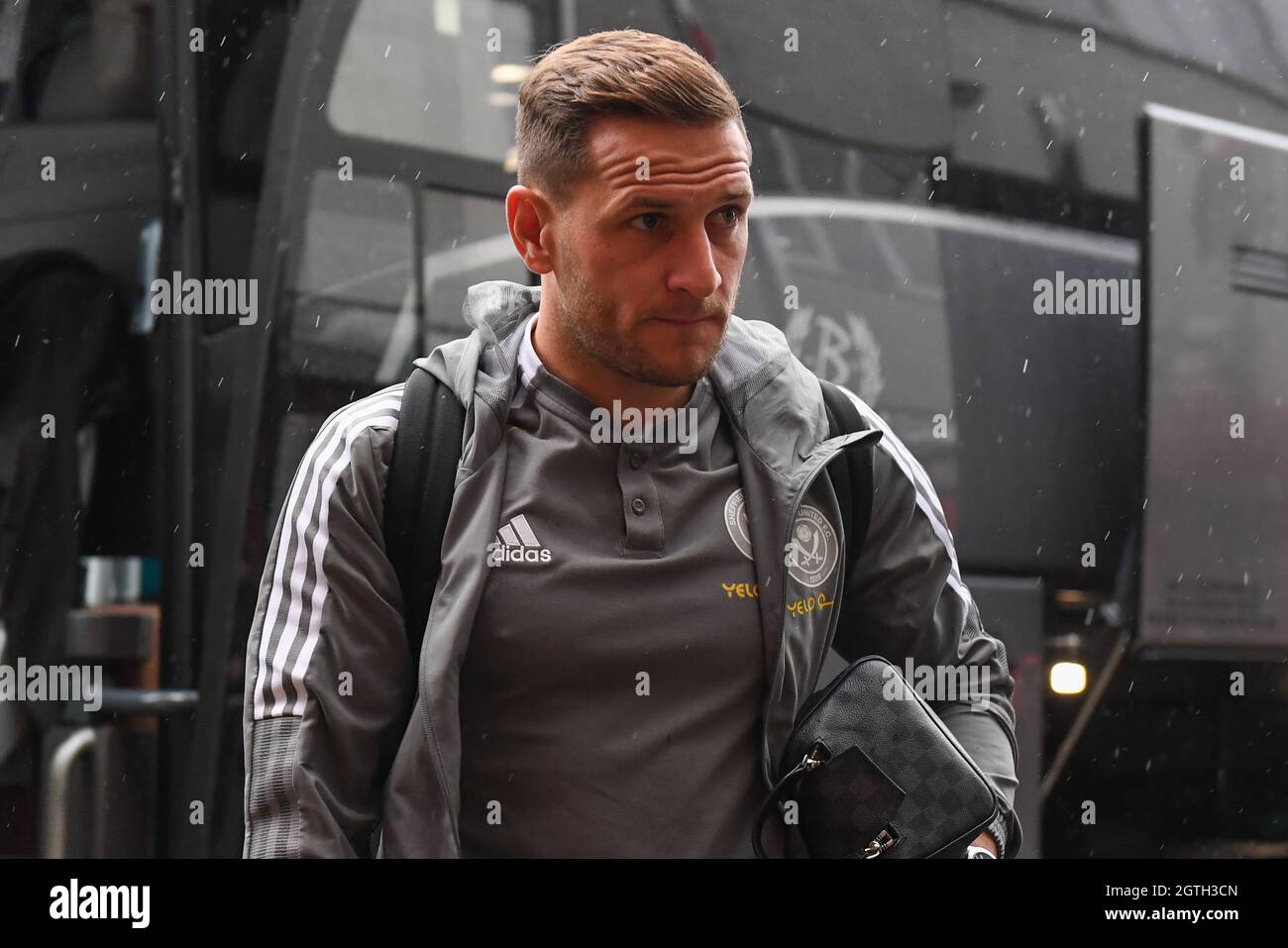 Billy Sharp #10 of Sheffield United arrives at Vitality Stadium, Home ...